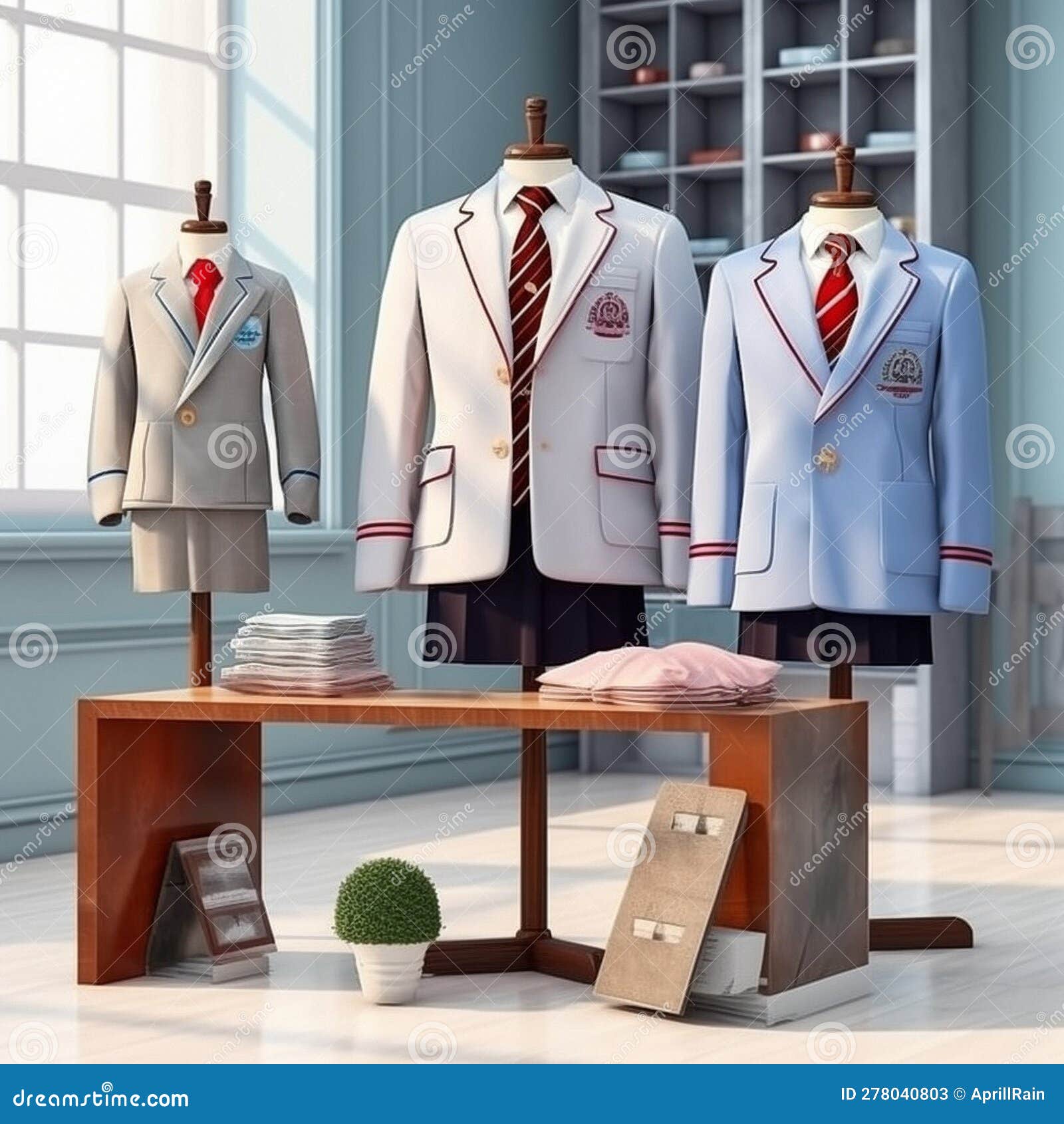 School Uniforms, Various Designs and Options. Gray Colors Stock Image ...