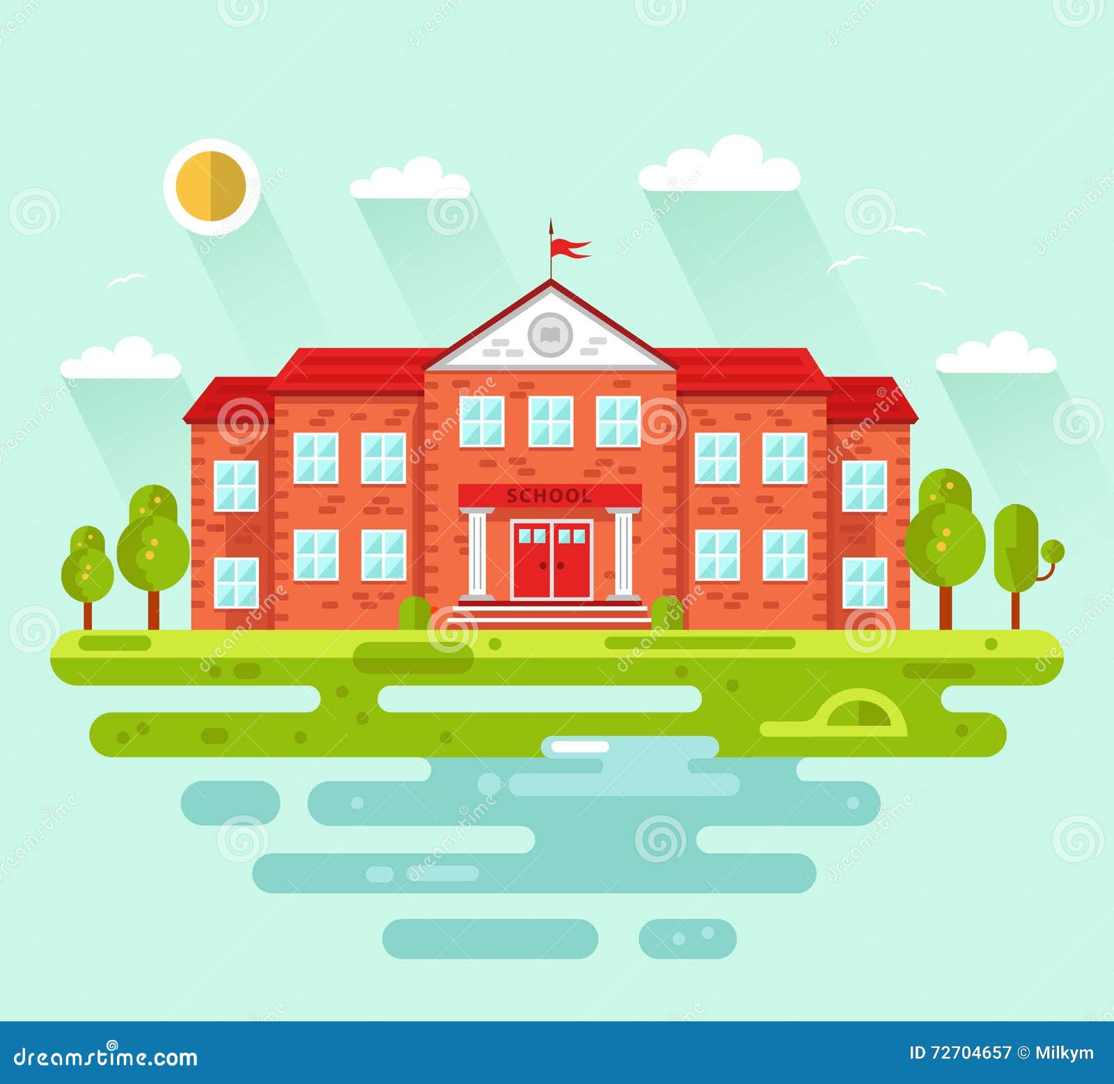 UNIVERSITY, Building Logo Concept. White Ionic Order Pillars Background ...