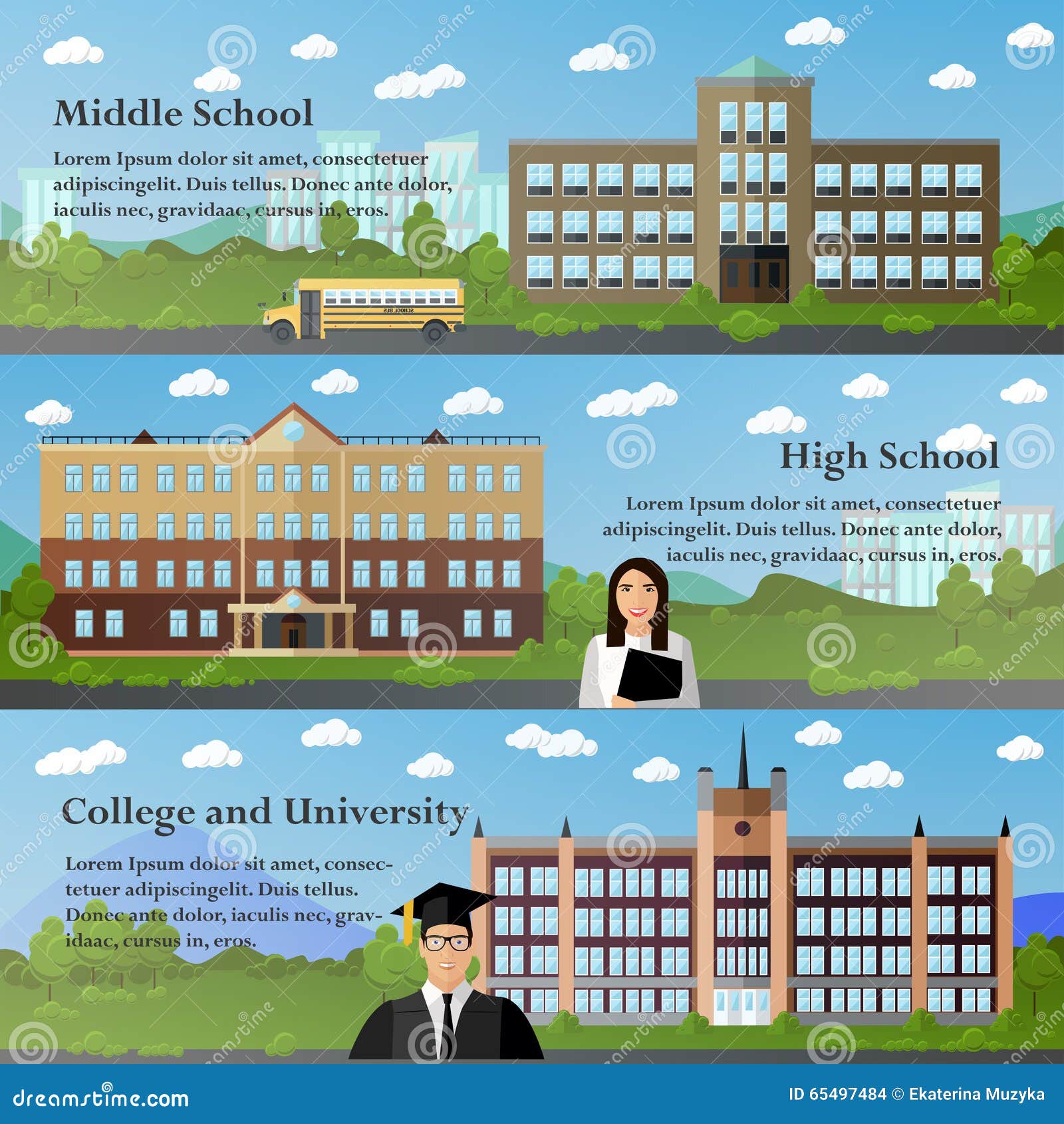 Banners College University Buildings Stock Illustrations – 9 Banners ...