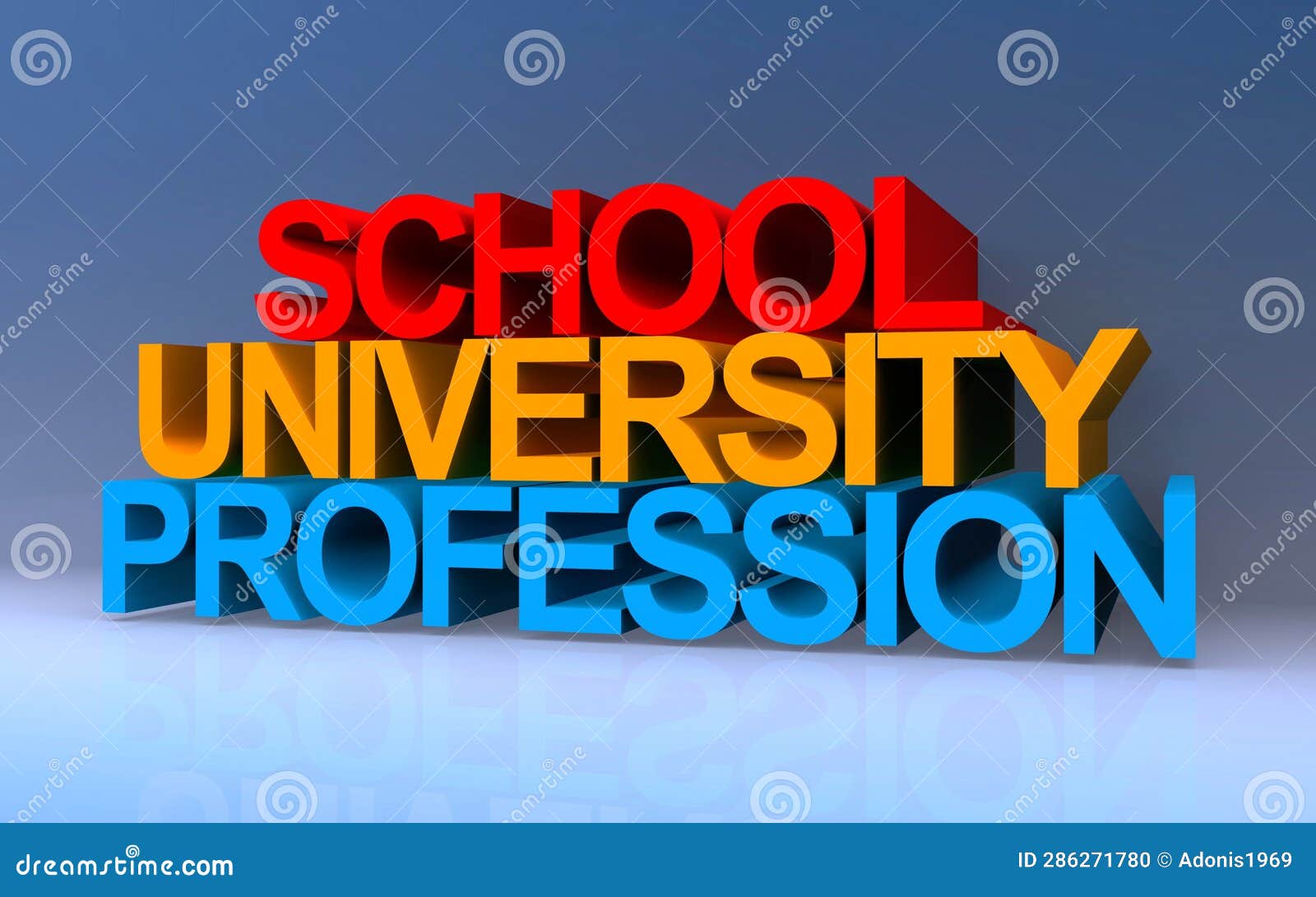 School University Profession on Blue Stock Photo - Image of alumni ...