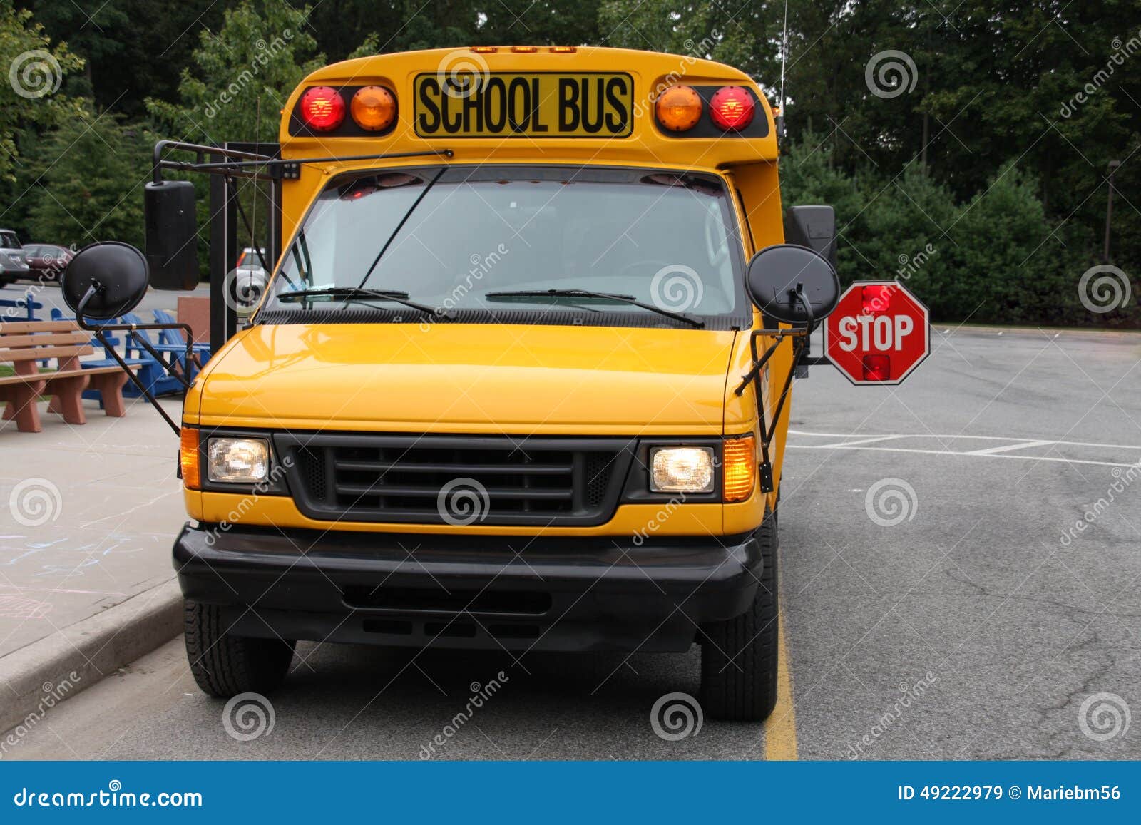 School Van With STOP SIGN Royalty-Free Stock Photography ...