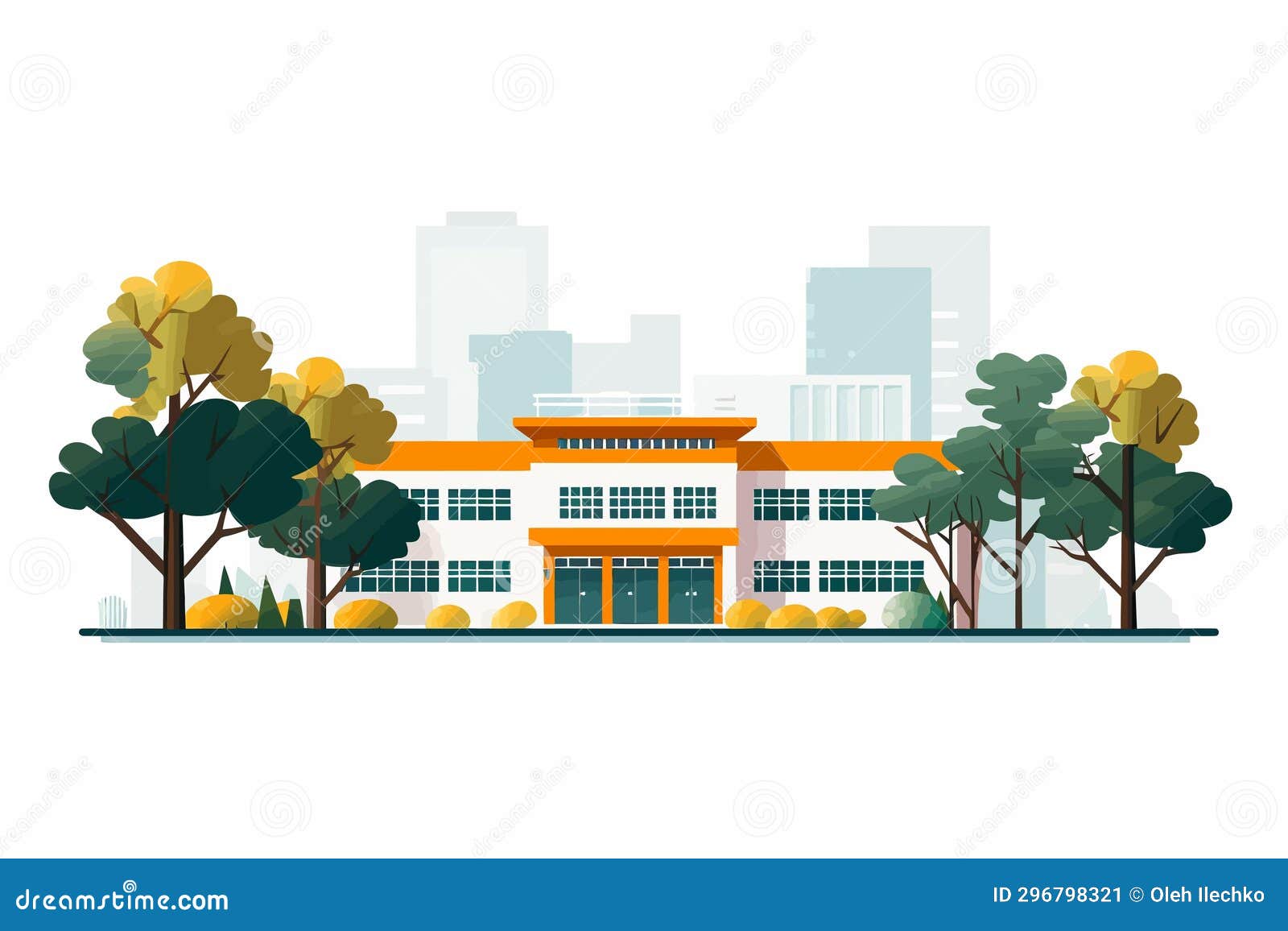 School Vector Flat Minimalistic Asset Isolated Illustration Stock ...