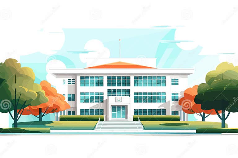 School Vector Flat Minimalistic Asset Isolated Illustration Stock ...