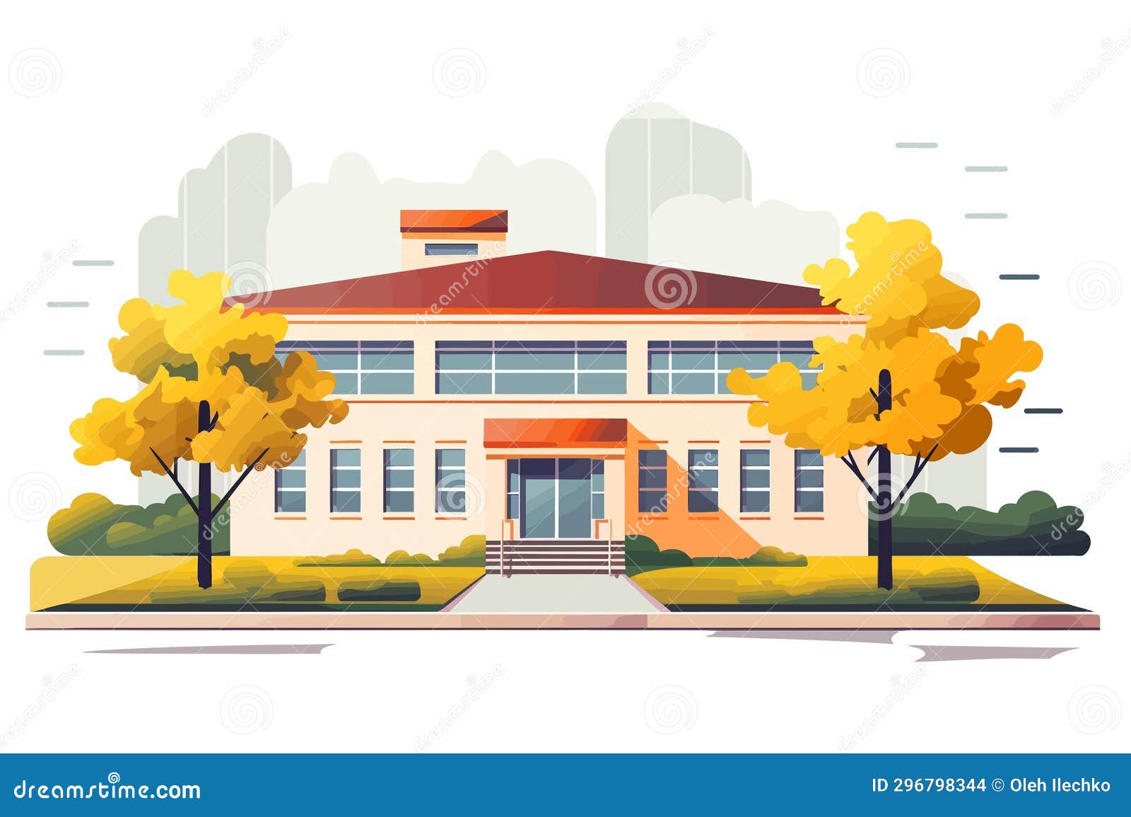 School Vector Flat Minimalistic Asset Isolated Illustration Stock ...