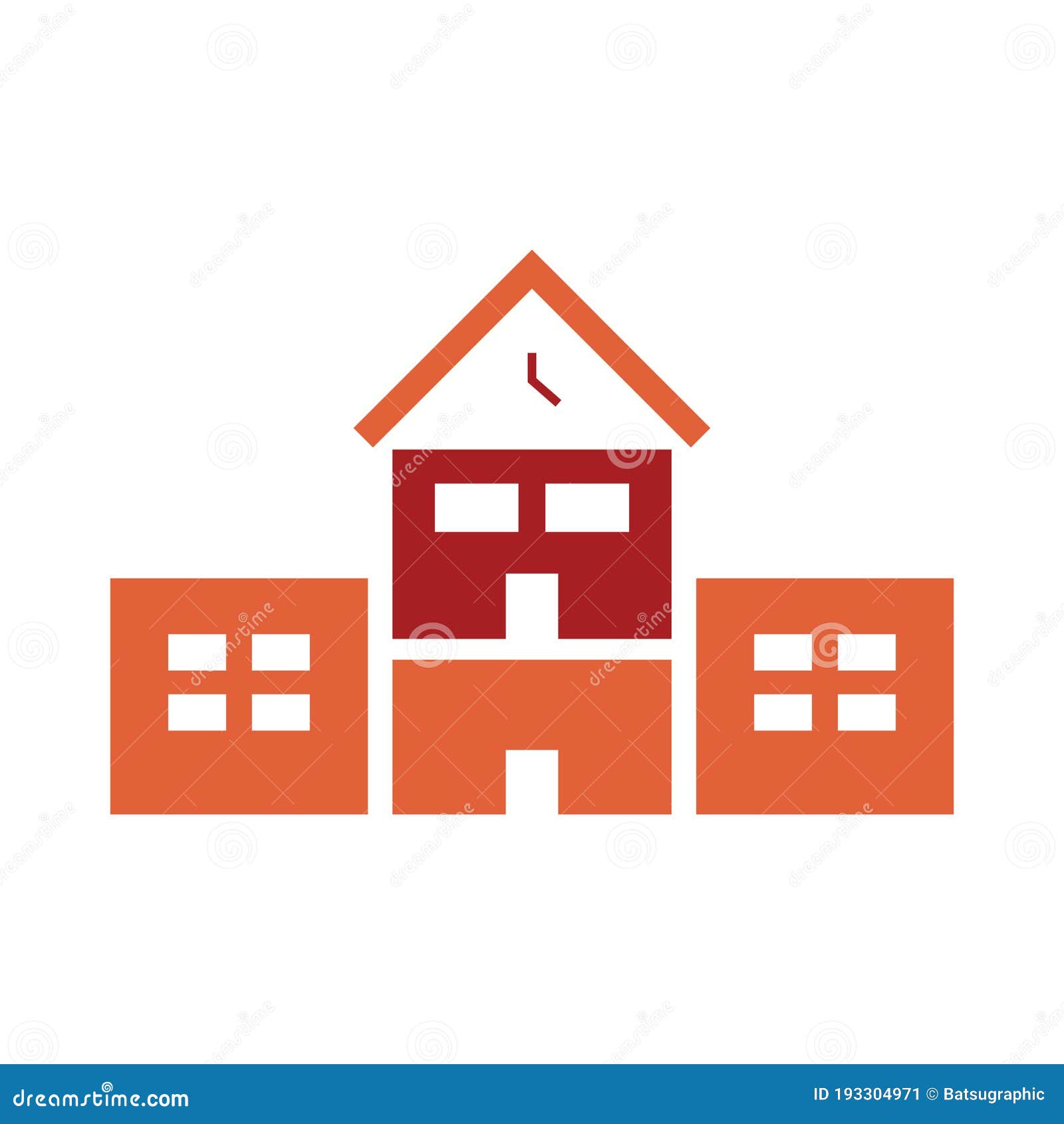 School Vector Icon Logo Design Stock Vector - Illustration of element ...