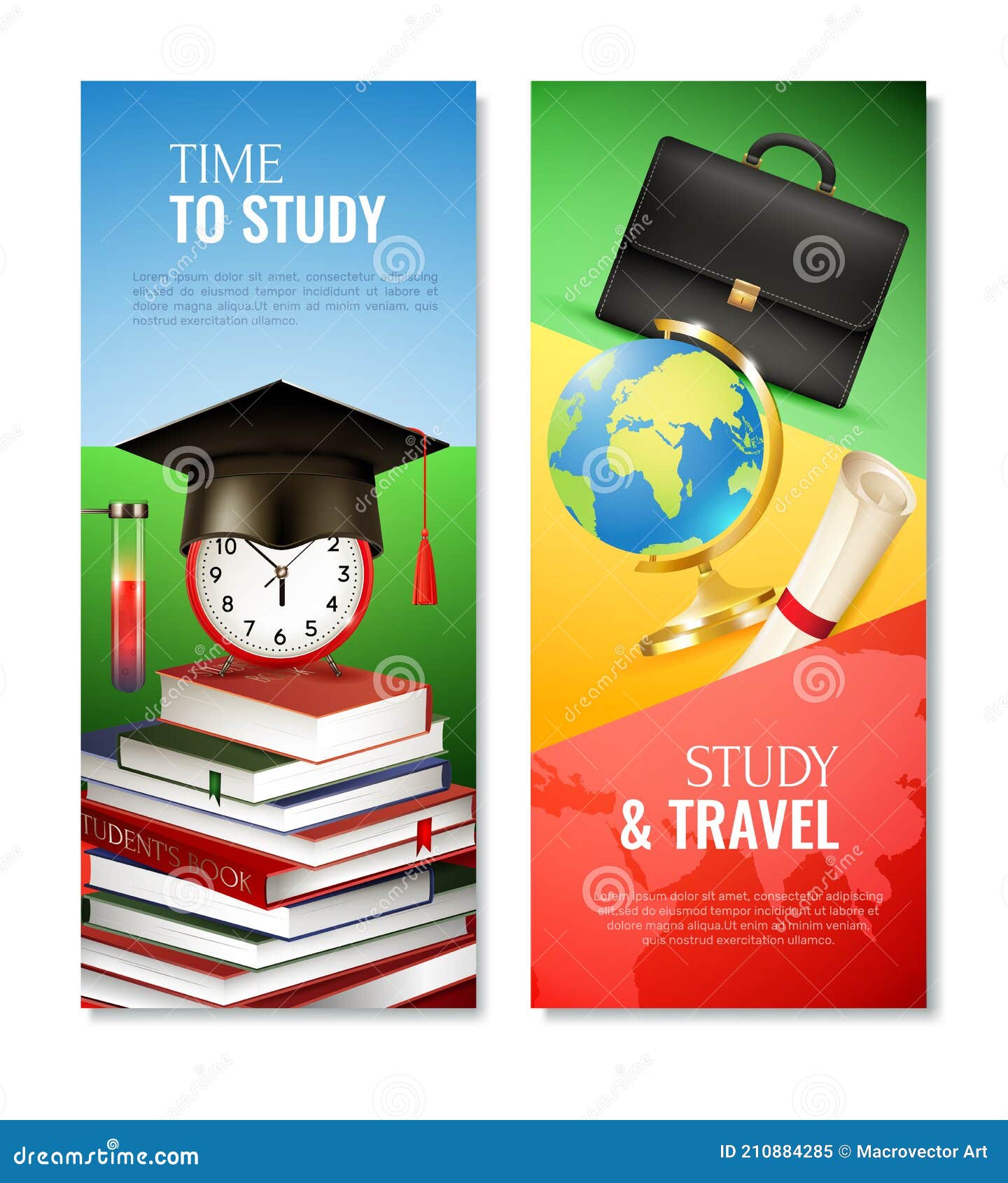 School Vertical Banners stock vector. Illustration of literature ...