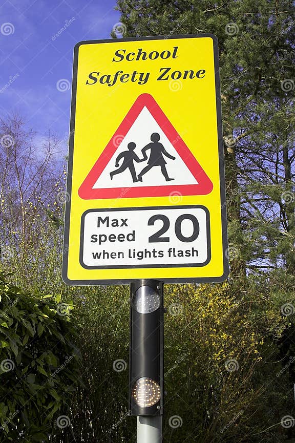 School Warning Sign stock image. Image of collision, signal - 4808271