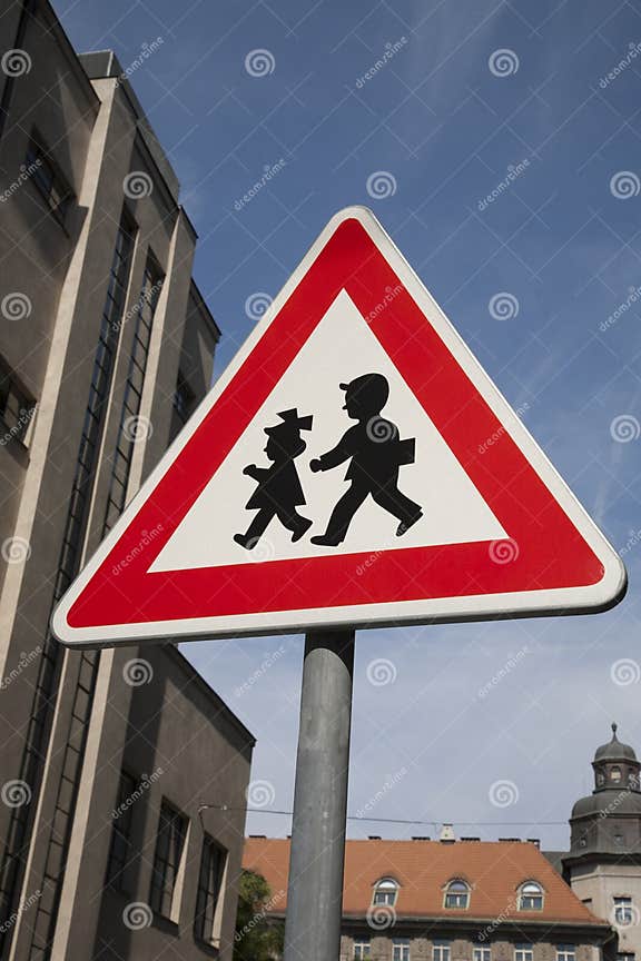 School Warning Sign stock image. Image of sign, facade - 40076655