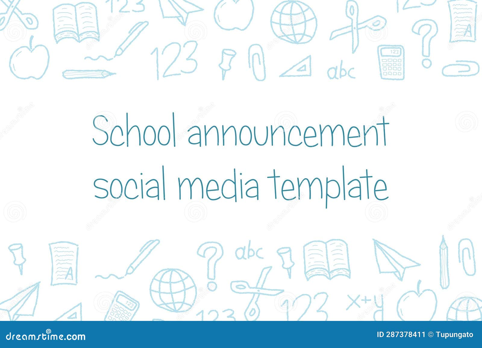 School Website Announcement Stock Vector - Illustration of vector ...