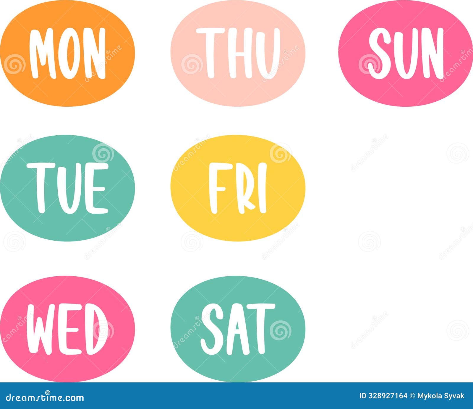 School Weekly Schedule Stickers Stock Illustration - Illustration of ...