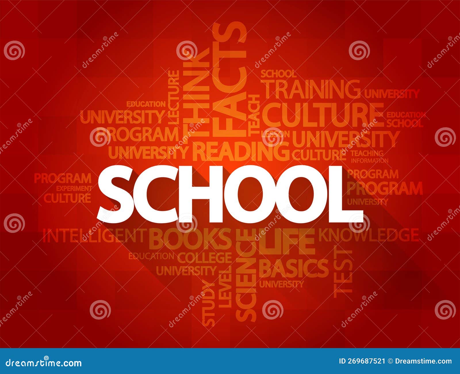 School Word Cloud Collage, Education Concept Background Stock ...