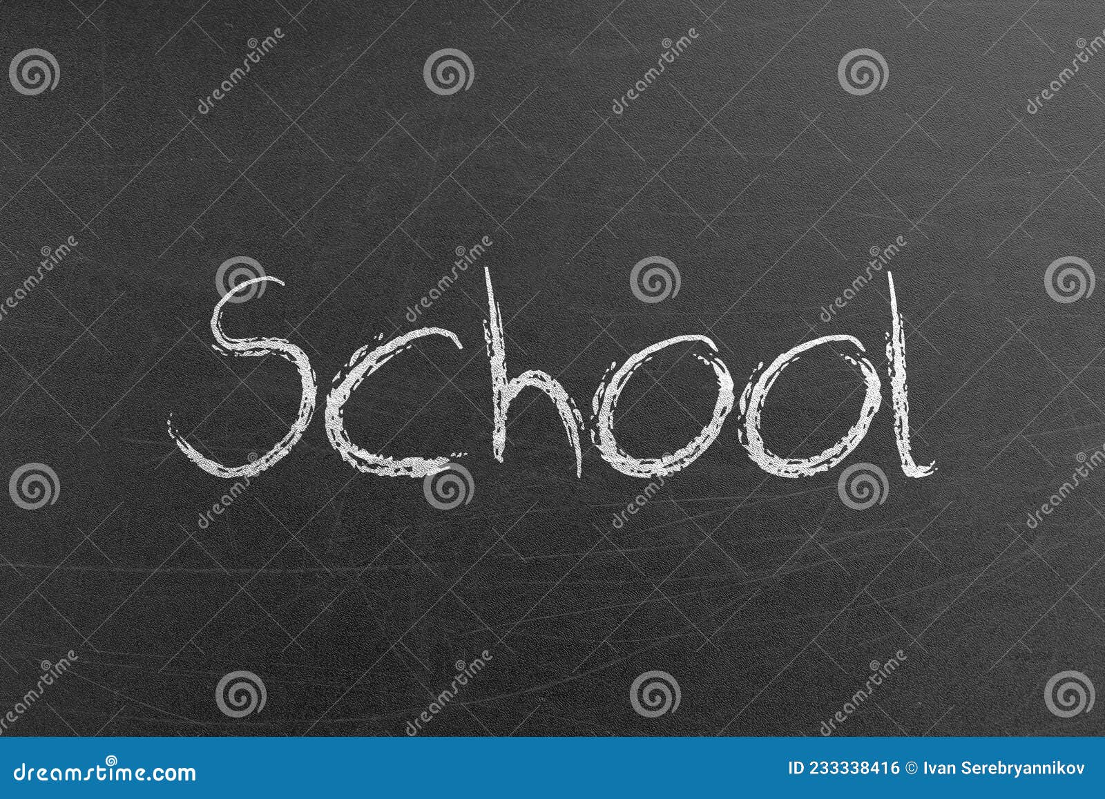 School Word Handwritten by Chalk on a University Blackboard Stock Photo ...