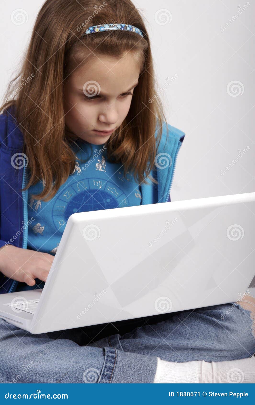 School work on her laptop stock image. Image of online - 1880671