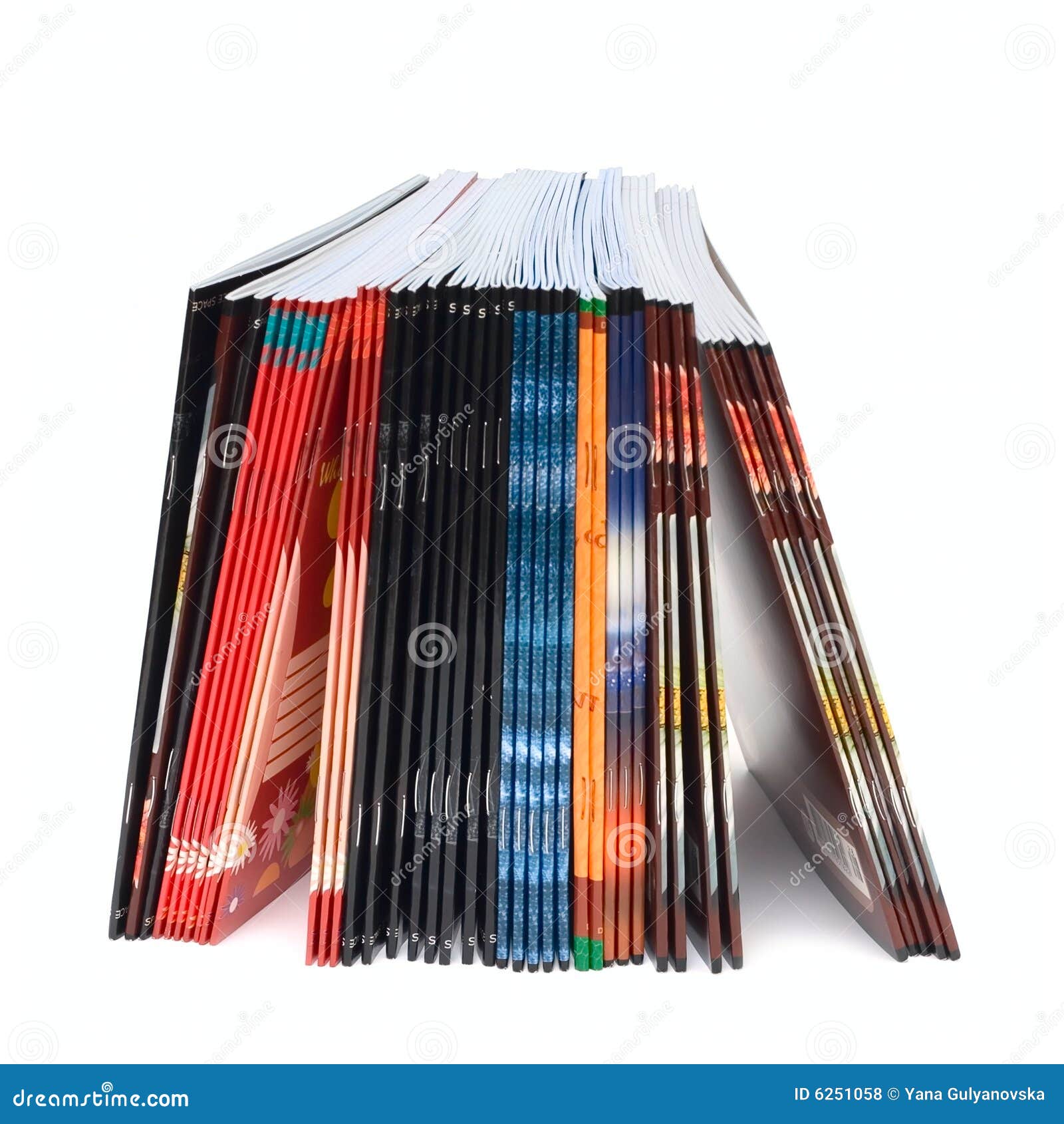 School Writing-books Isolated On White Picture. Image: 6251058