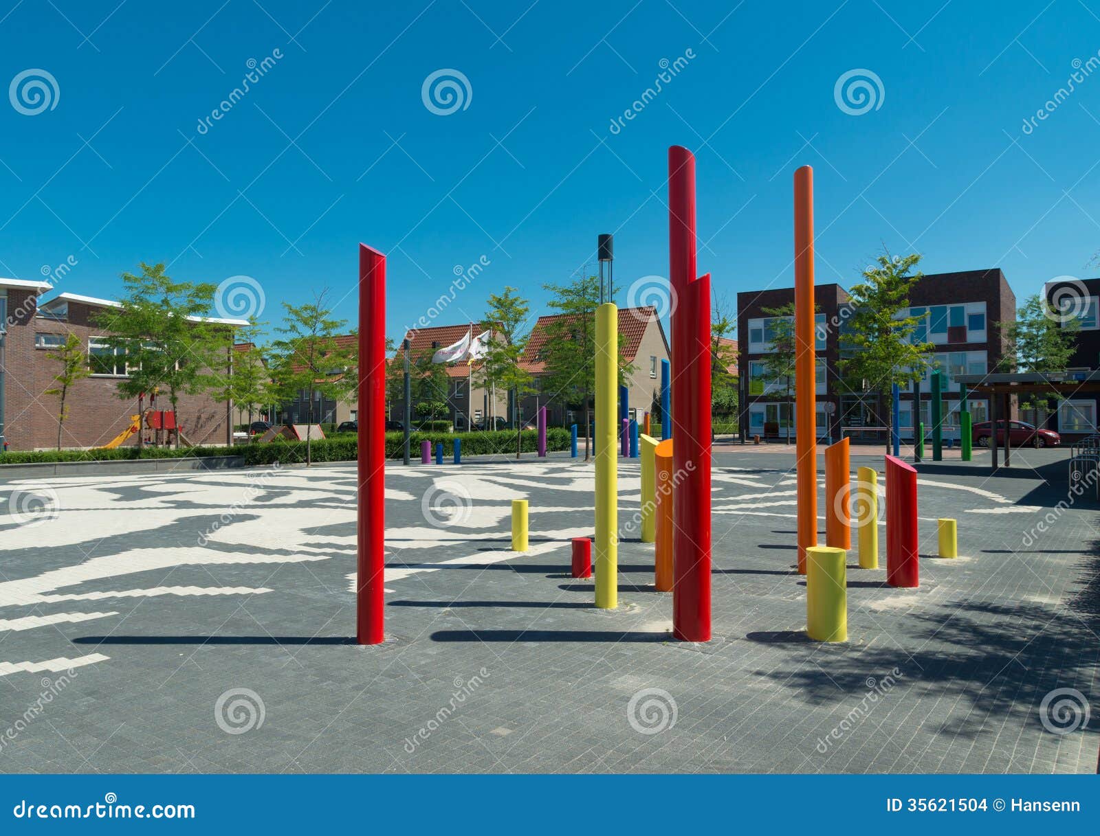 School yard stock photo. Image of asphalt, entryway, pole - 35621504