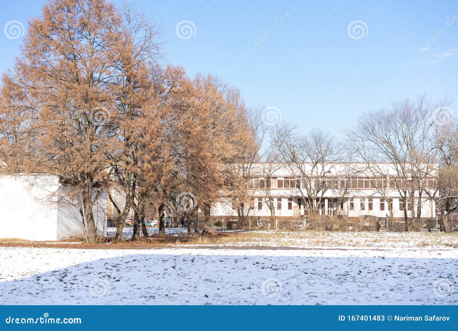 School Yard in the Winter Season Stock Image - Image of moscow ...