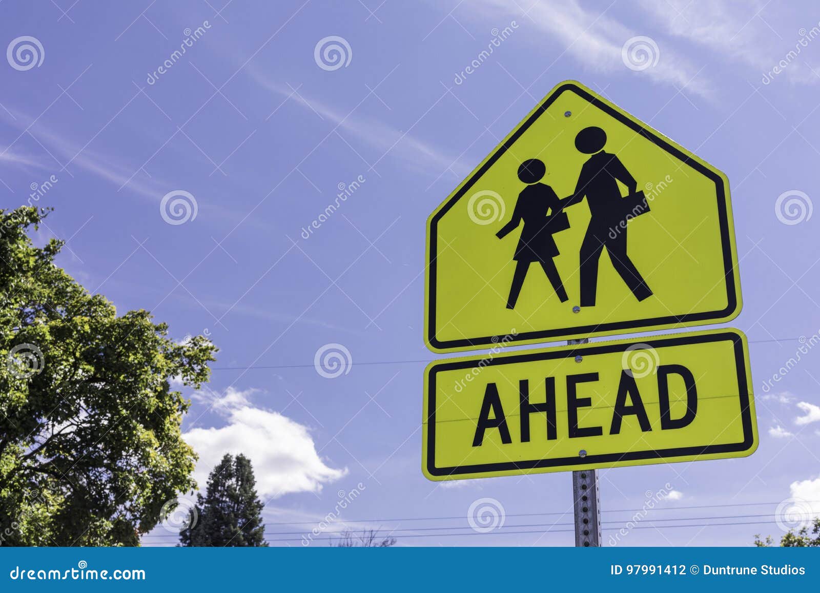School Zone Ahead Speed Limit When Lights Flashing.Street Attention ...