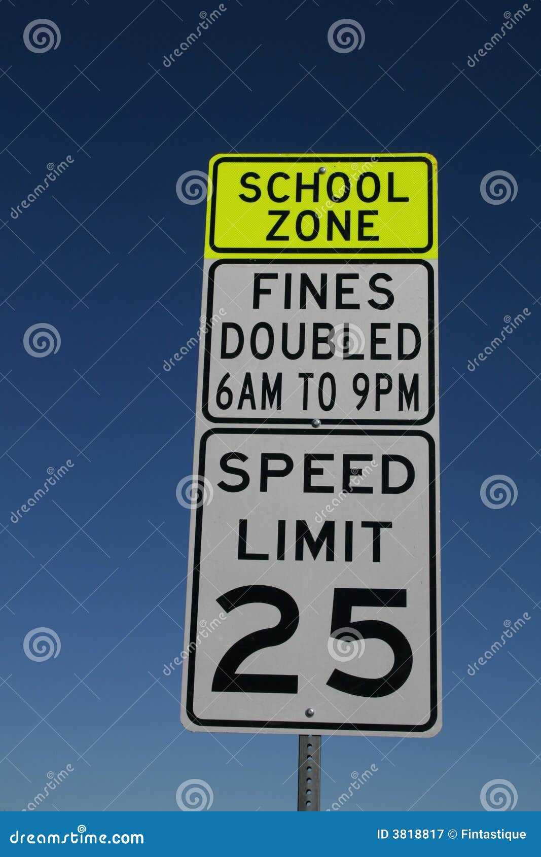 School zone speed limit stock image. Image of limit, fines - 3818817
