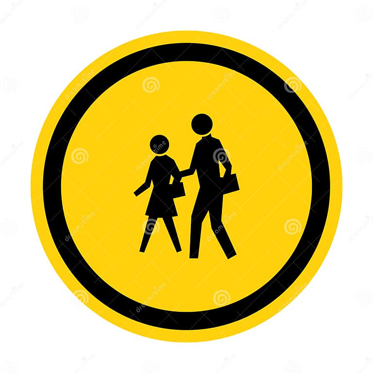 School Zone Symbol Sign Isolate on White Background,Vector Illustration ...
