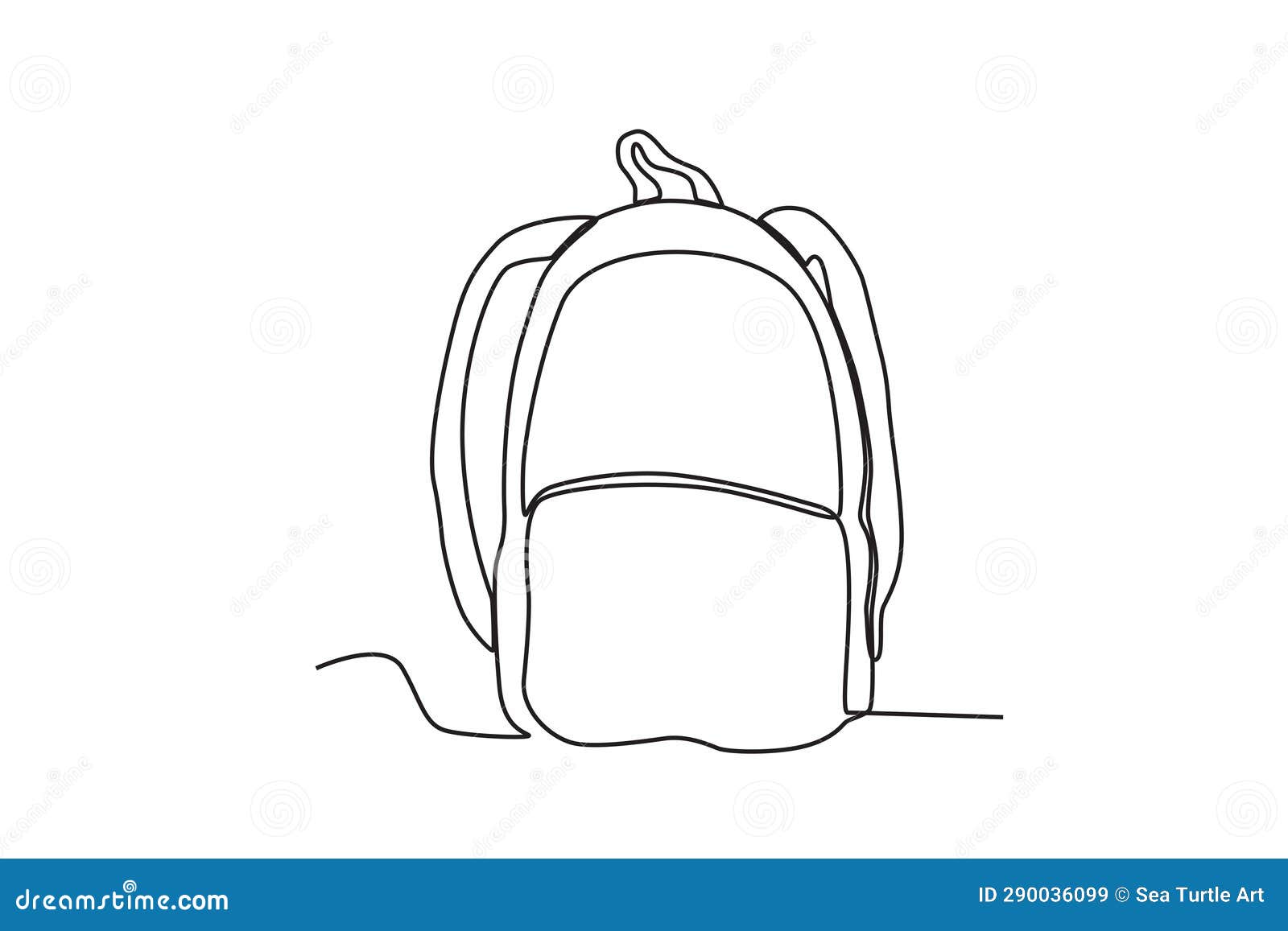 A Schoolbag from the Side View Stock Illustration - Illustration of ...