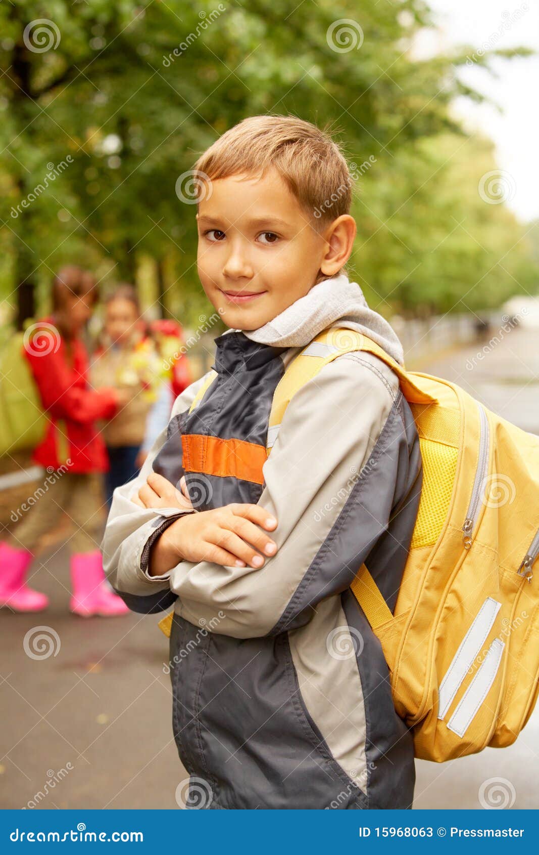 Schoolboy stock image. Image of autumn, folded, caucasian - 15968063