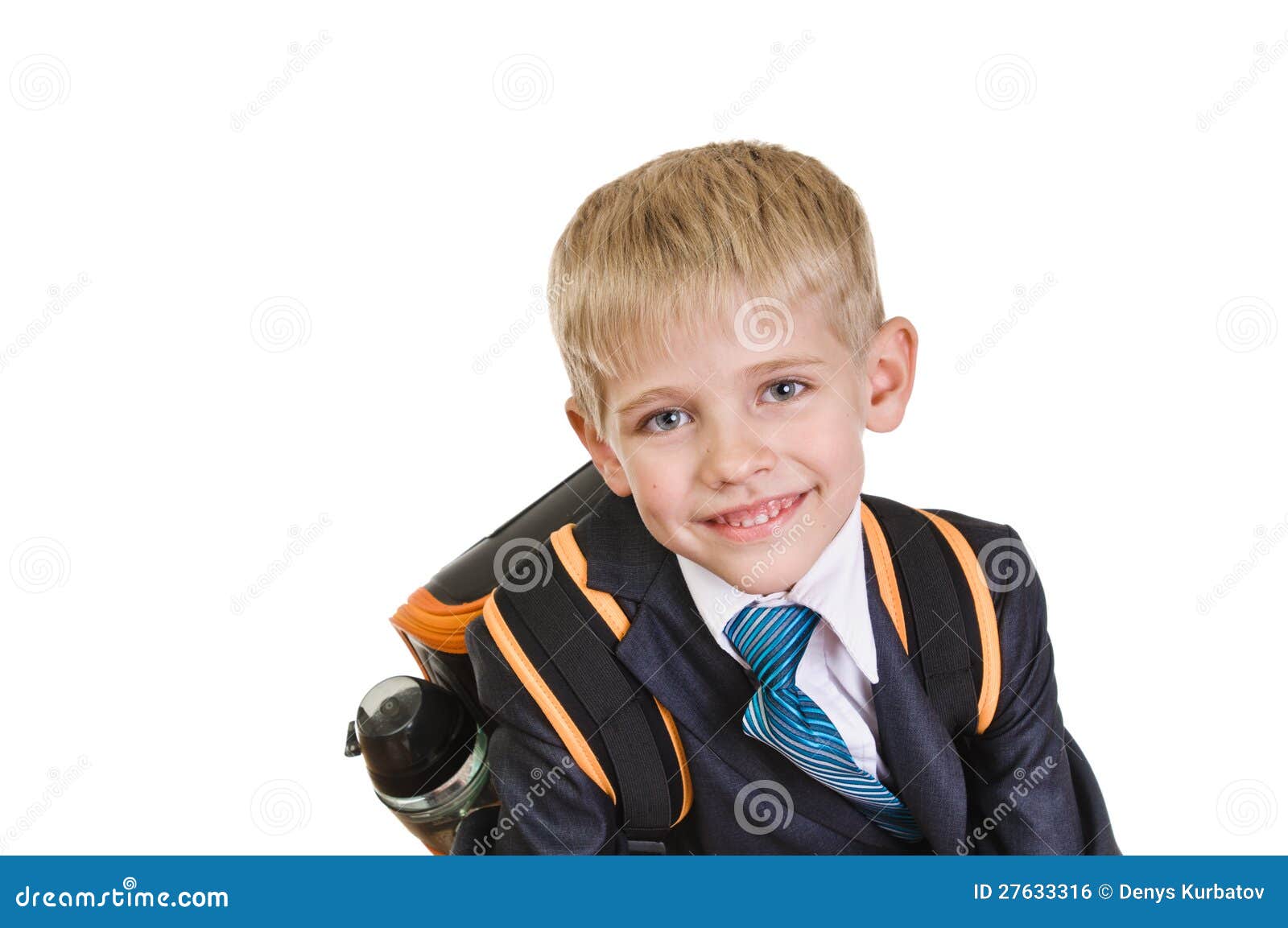 Schoolboy stock photo. Image of satchel, cheerful, preschool - 27633316