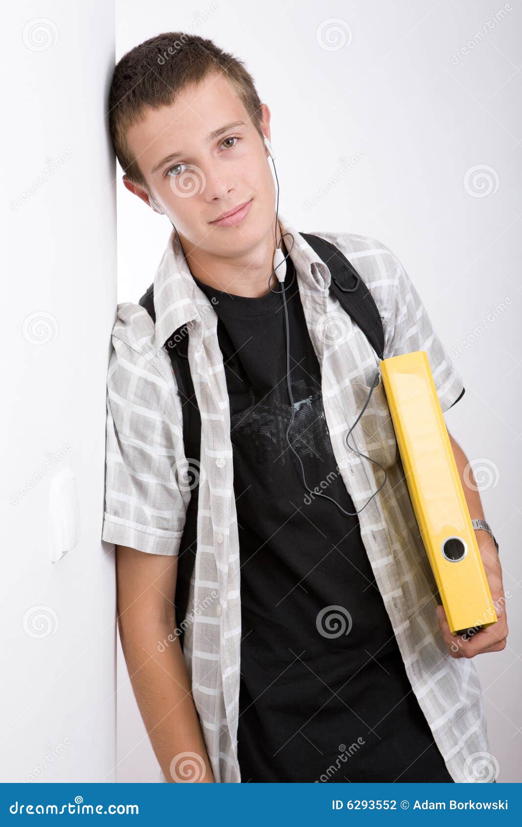 Schoolboy stock photo. Image of notebook, back, educate - 6293552