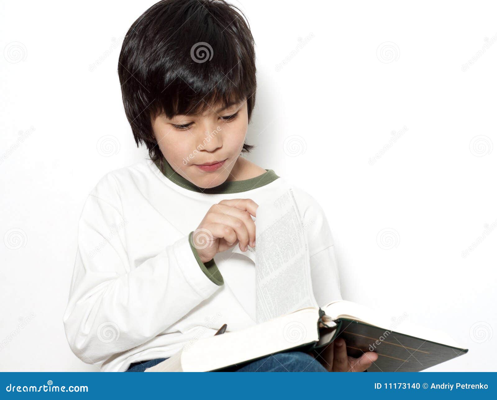 The Schoolboy with Book in Hands Stock Photo - Image of elementary ...