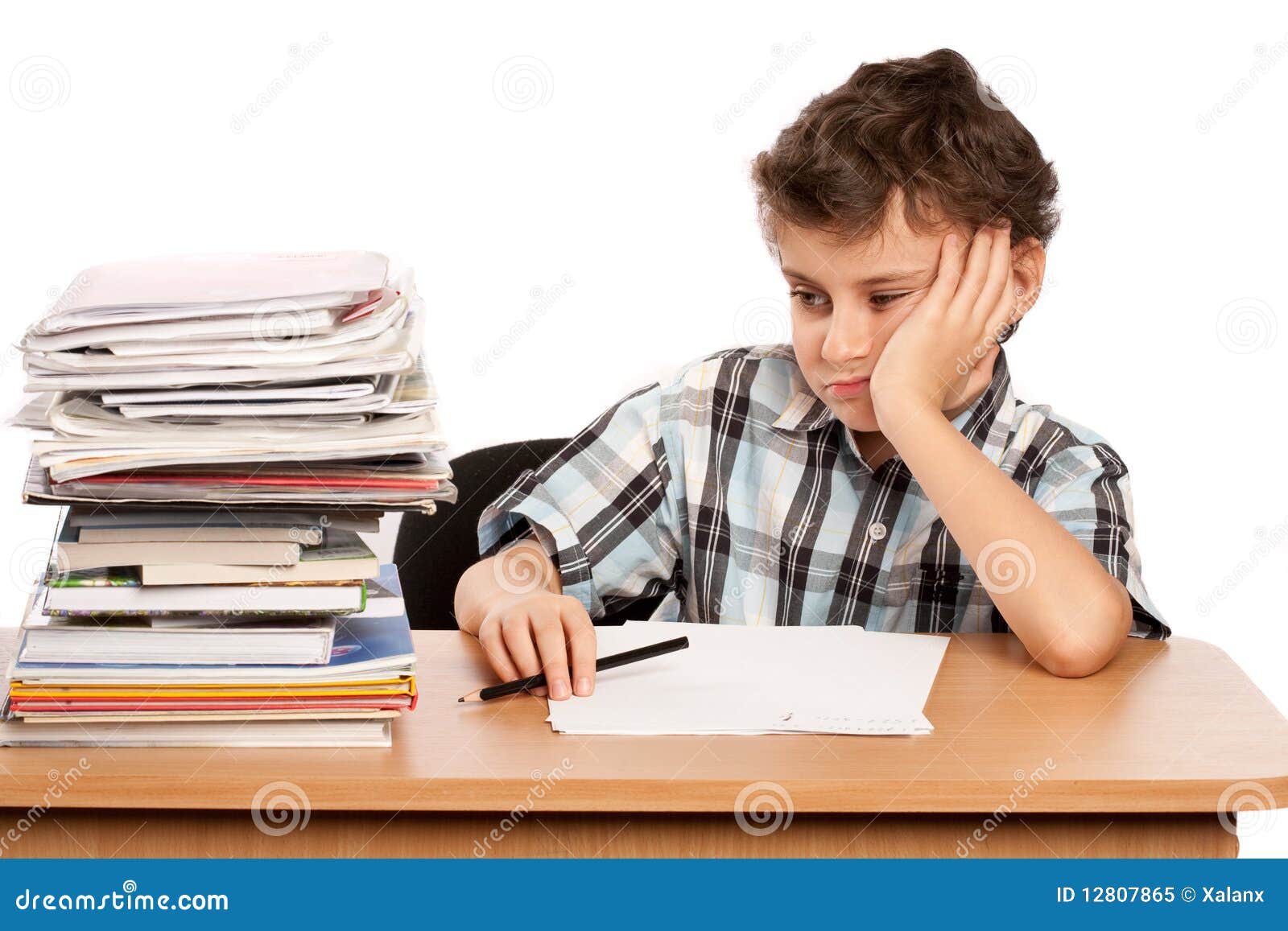 Overwhelmed Student With Books