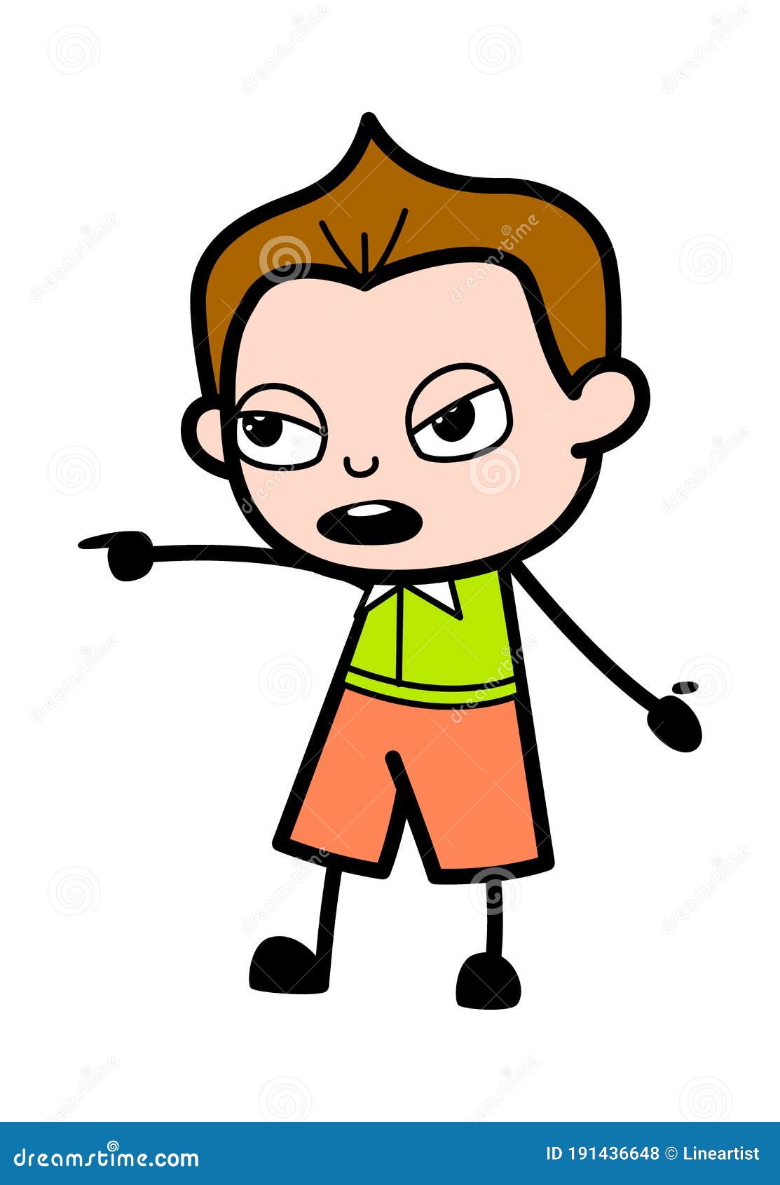 Schoolboy Pointing At A Poster Cartoon Vector | CartoonDealer.com #83588561