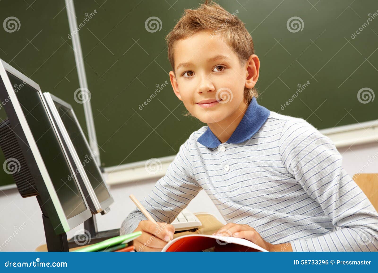 Schoolboy stock photo. Image of little, intelligent, education - 58733296