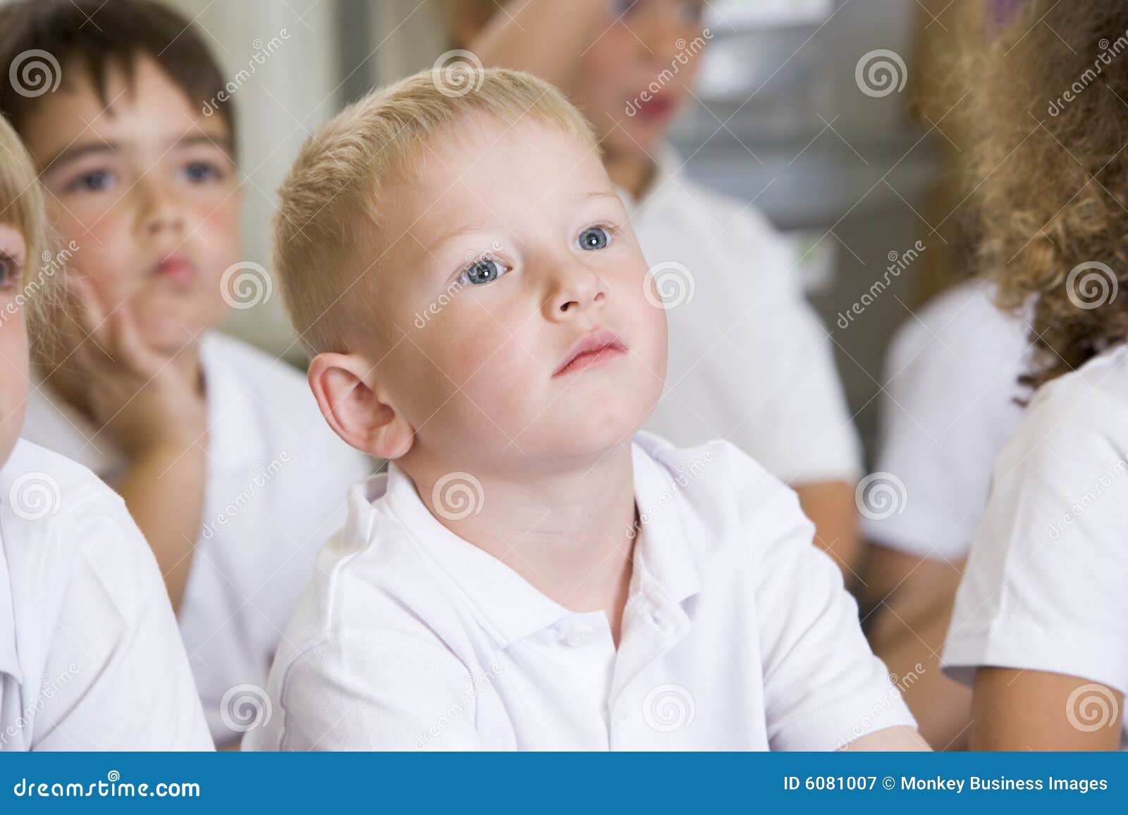 A Schoolboy in a Primary Class Stock Image - Image of call, education ...