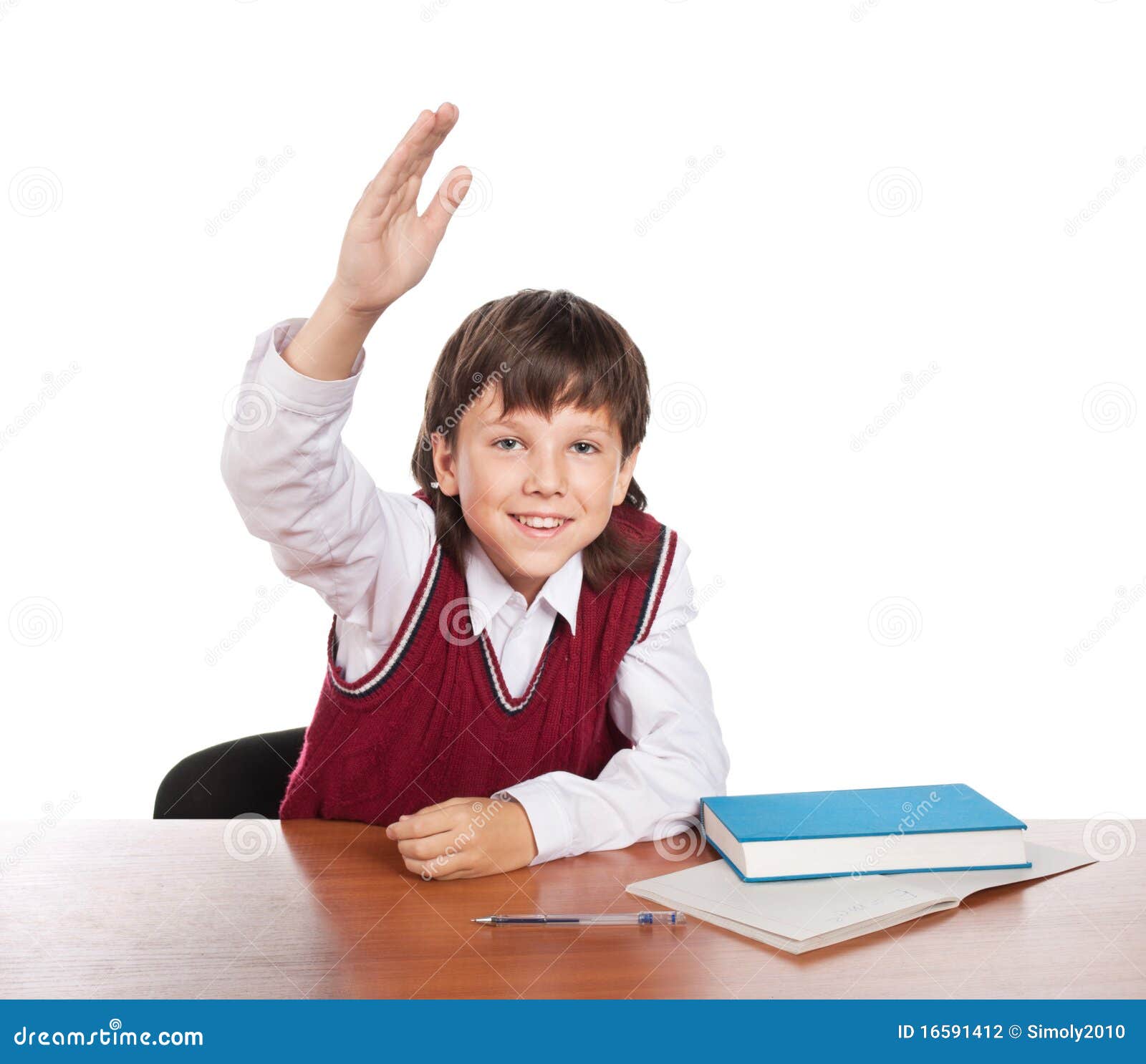 The Schoolboy is Ready To Answer Stock Photo - Image of class, science ...