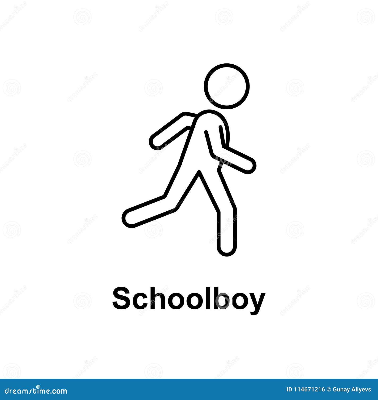 Schoolboy Runs To School Icon. Element of School Icon for Mobile ...