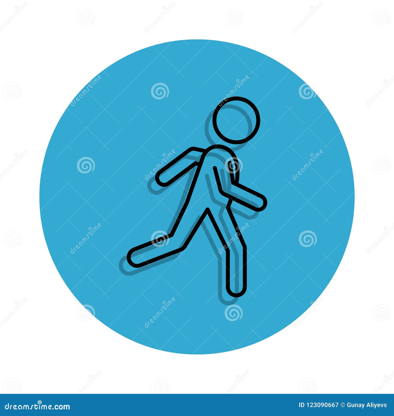 Schoolboy Runs To School Icon. Element of School for Mobile Concept and ...