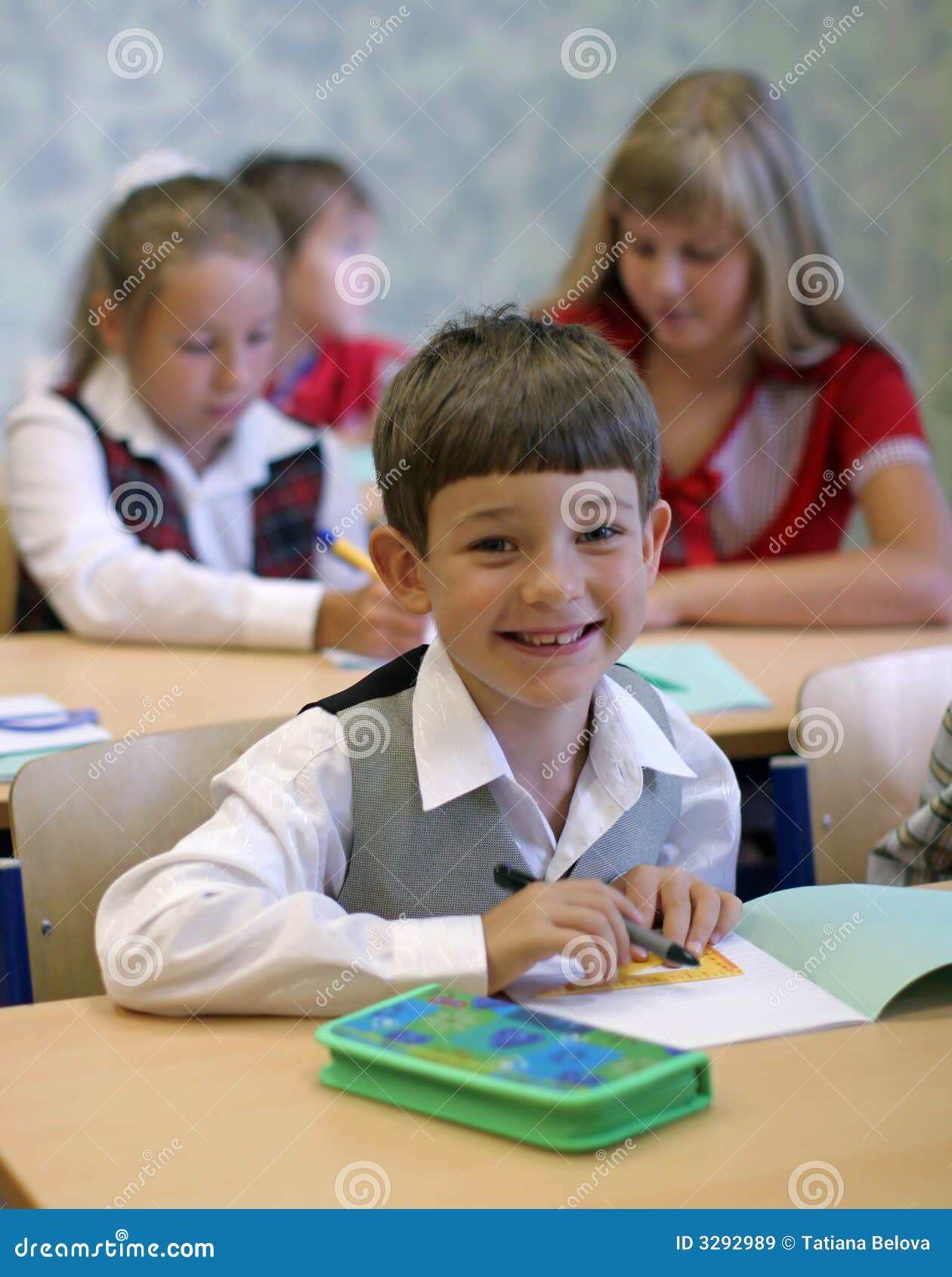Schoolboy smiling stock image. Image of face, interior - 3292989