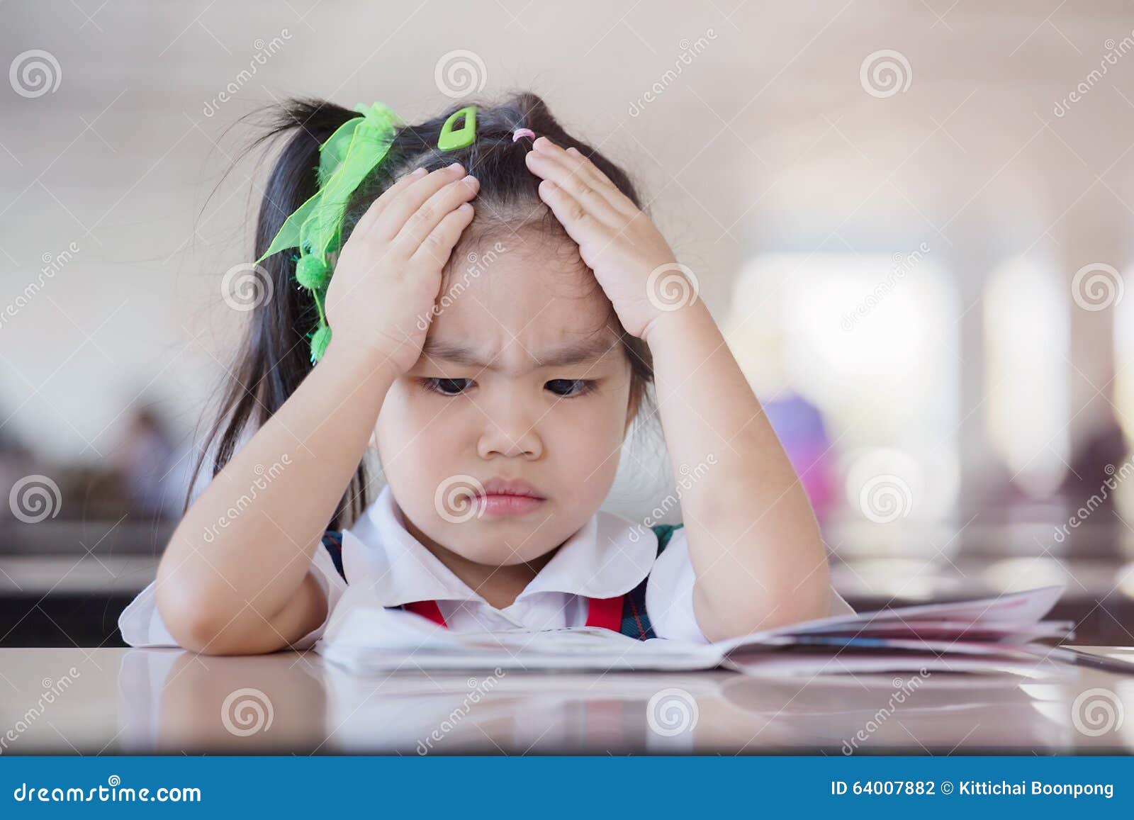 Schoolboy Thinking for Answer Stock Photo - Image of girl, lips: 64007882