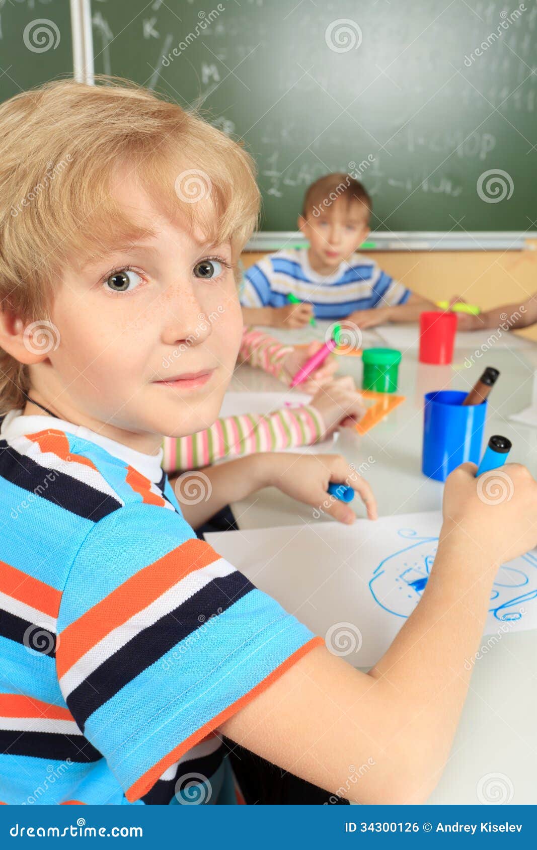Schoolboys stock photo. Image of children, cute, books - 34300126