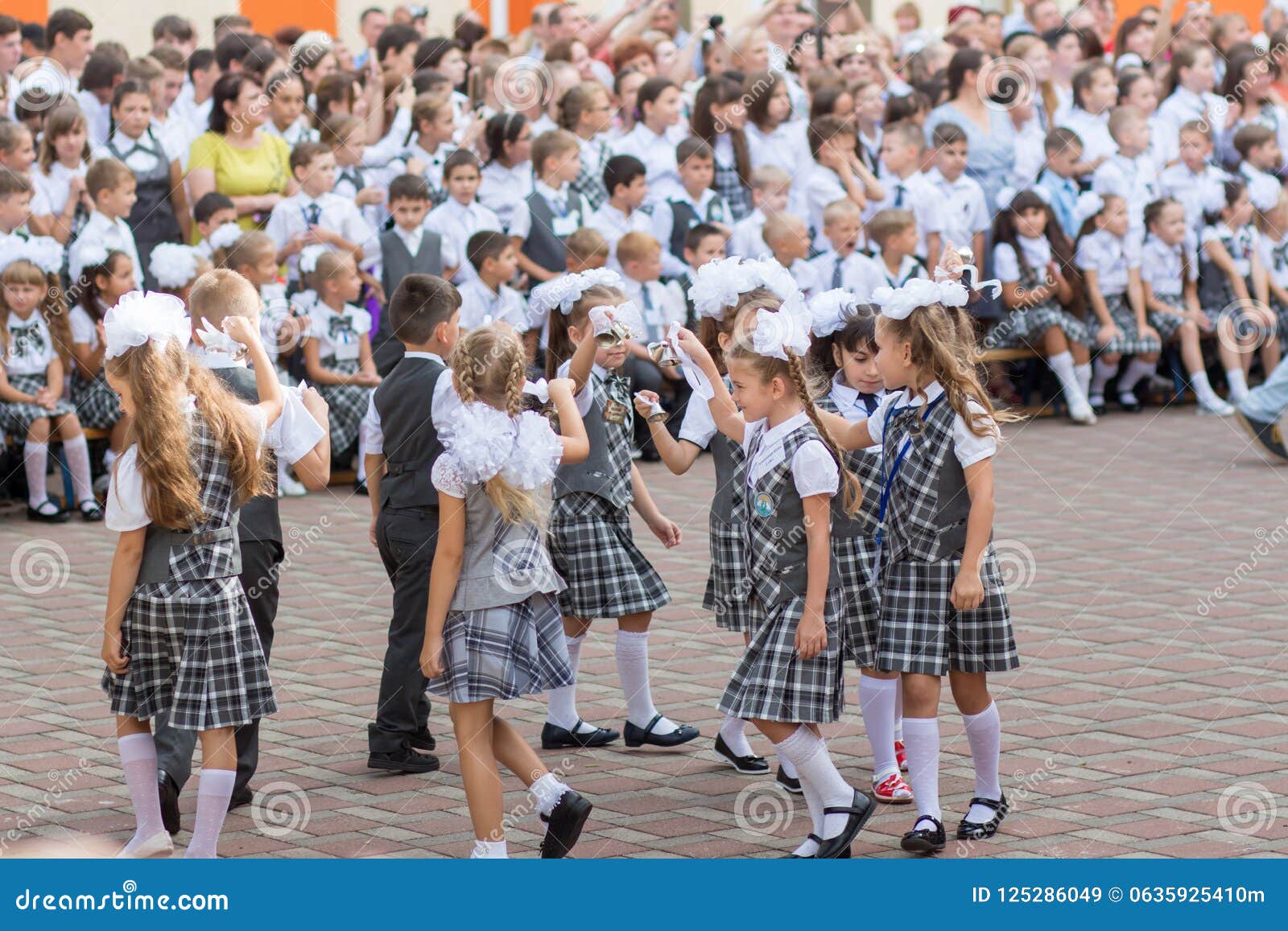 Schoolchildren on the Feast Editorial Stock Image - Image of grade ...