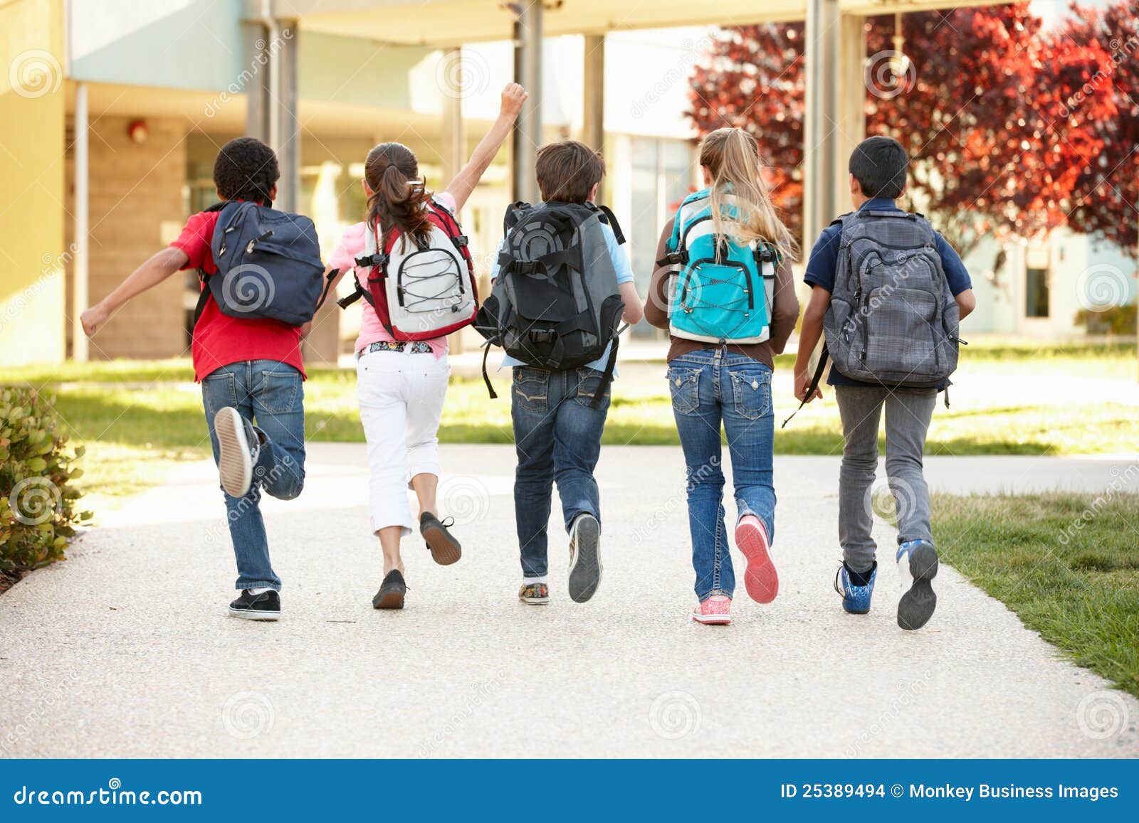 Schoolchildren At Home Time Stock Images - Image: 25389494