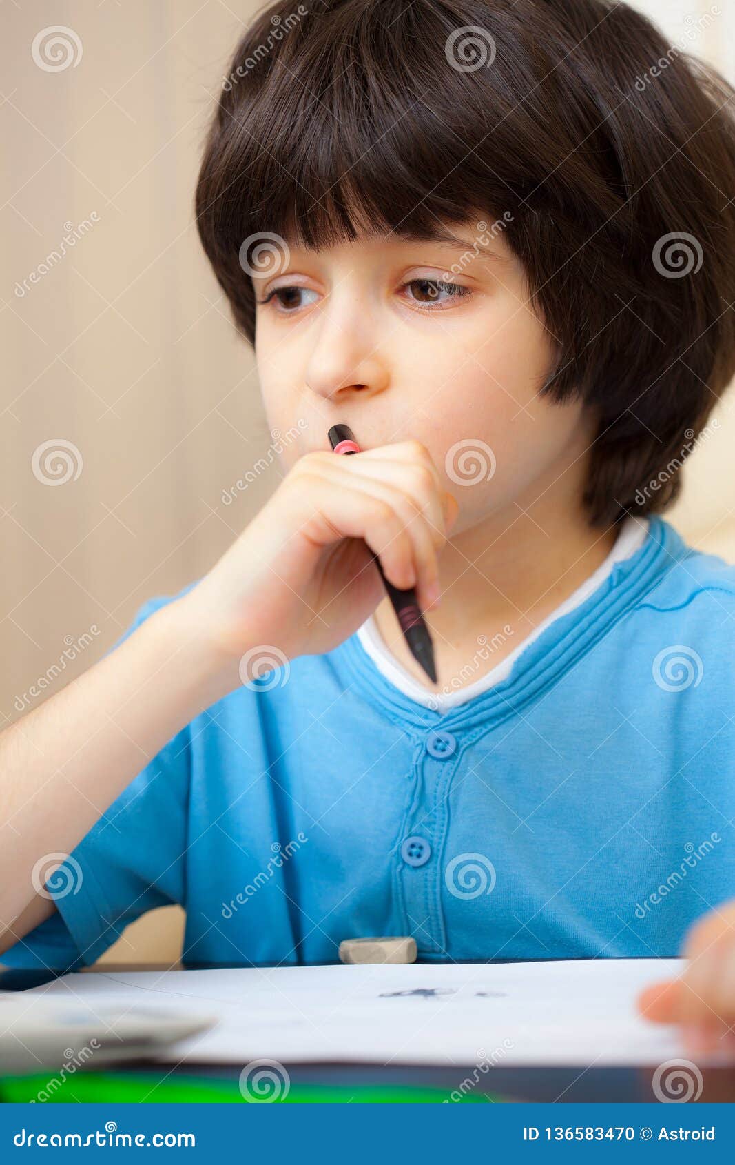 Schoole boy portrait stock photo. Image of learning - 136583470