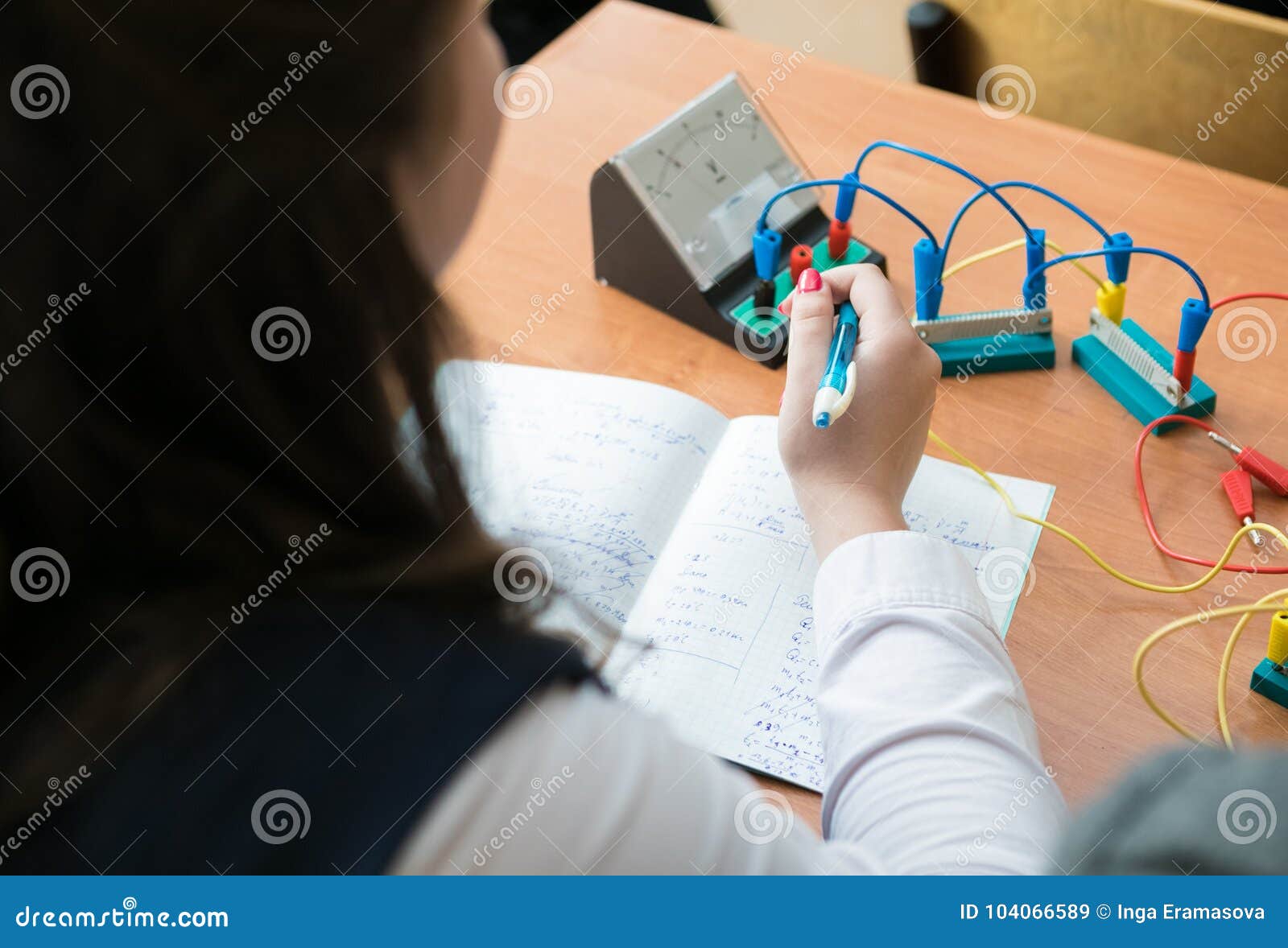 Schoolgirl at a Physics Lesson Stock Image - Image of highschool, funny ... Schoolgirl at a Physics Lesson Stock Image - Image of highschool, funny ...