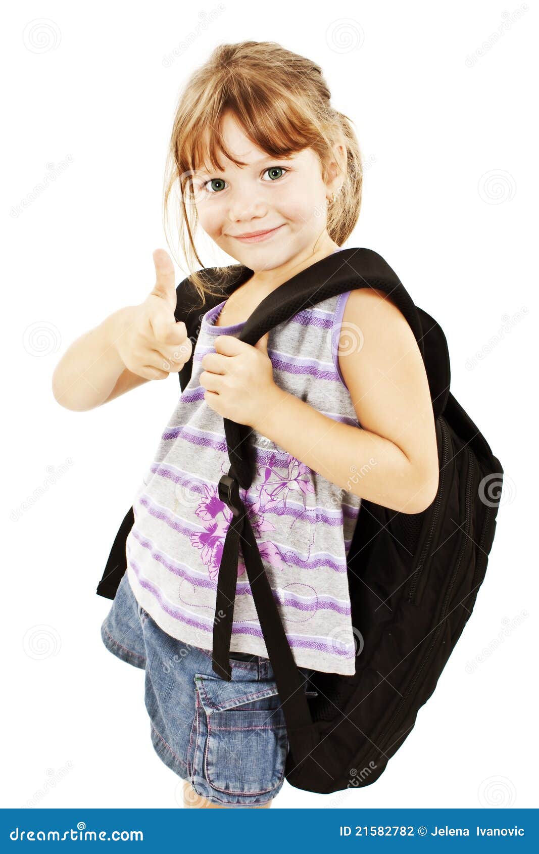 Schoolgirl showing OK sign stock photo. Image of positive - 21582782
