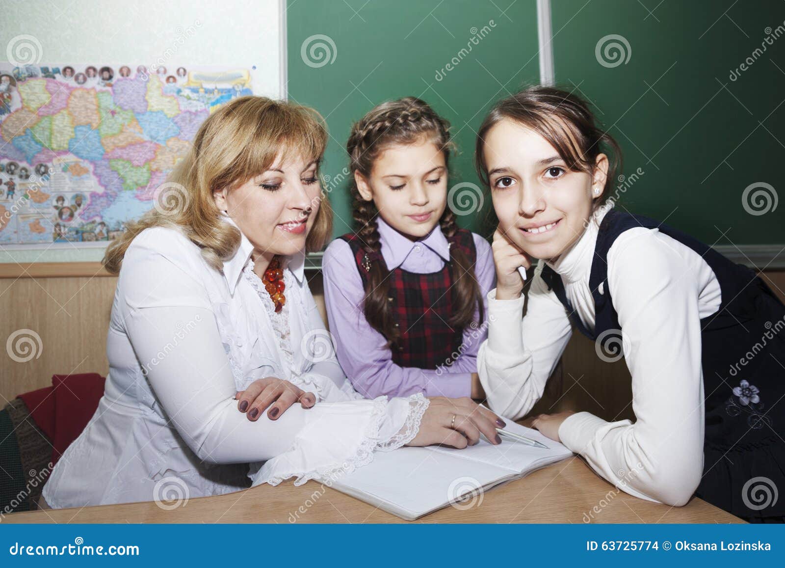 Schoolgirls And Teacher Royalty-Free Stock Image | CartoonDealer.com ... Schoolgirls And Teacher Royalty-Free Stock Image | CartoonDealer.com ...