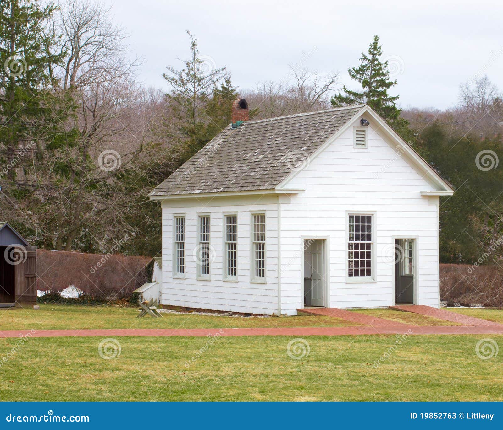 Schoolhouse stock image. Image of school, shingles, america - 19852763