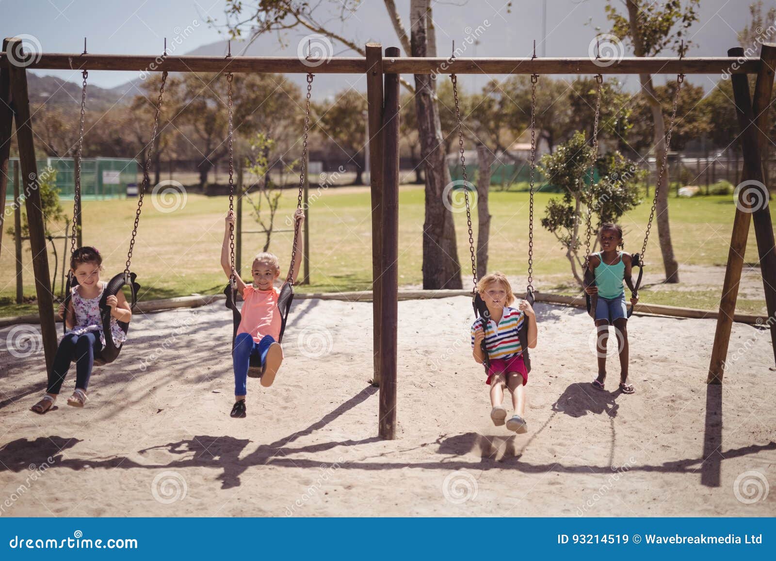 Schoolkids Playing in Playground Stock Image - Image of child, school ...