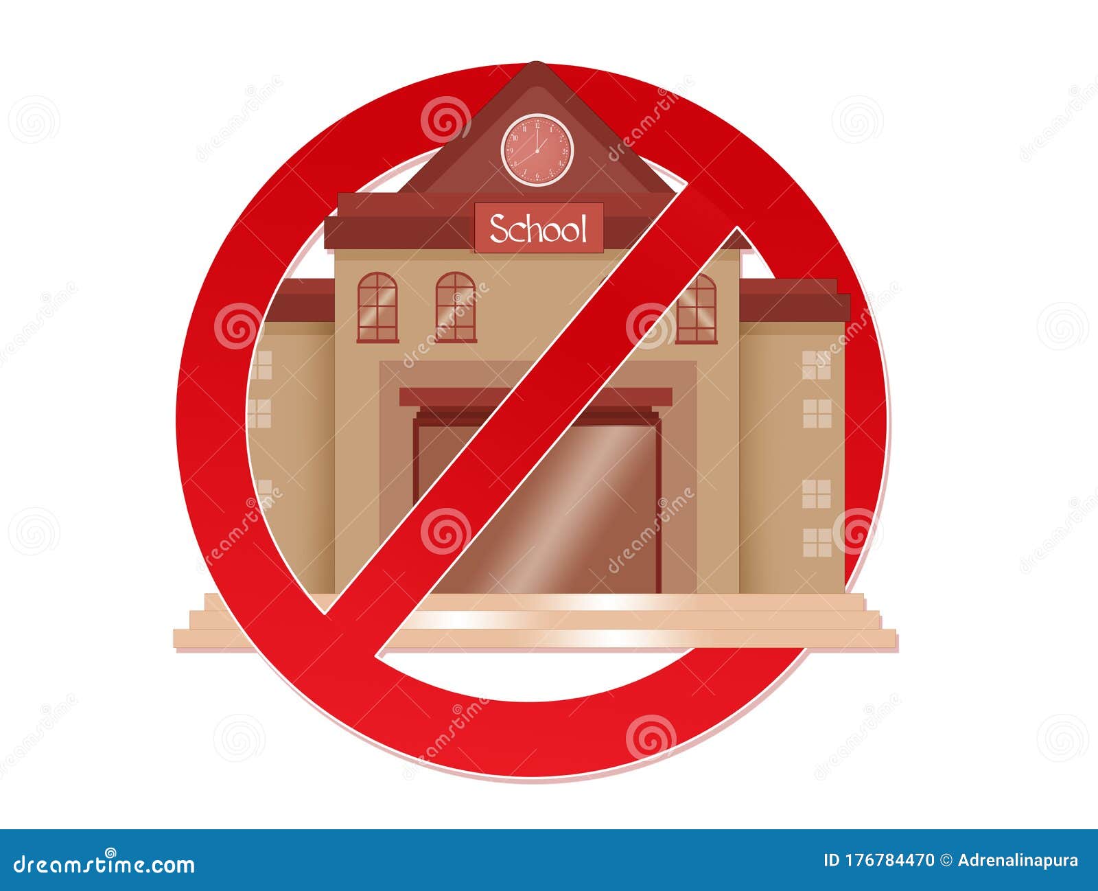 Schools Closed for Coronavirus Stock Illustration - Illustration of ...