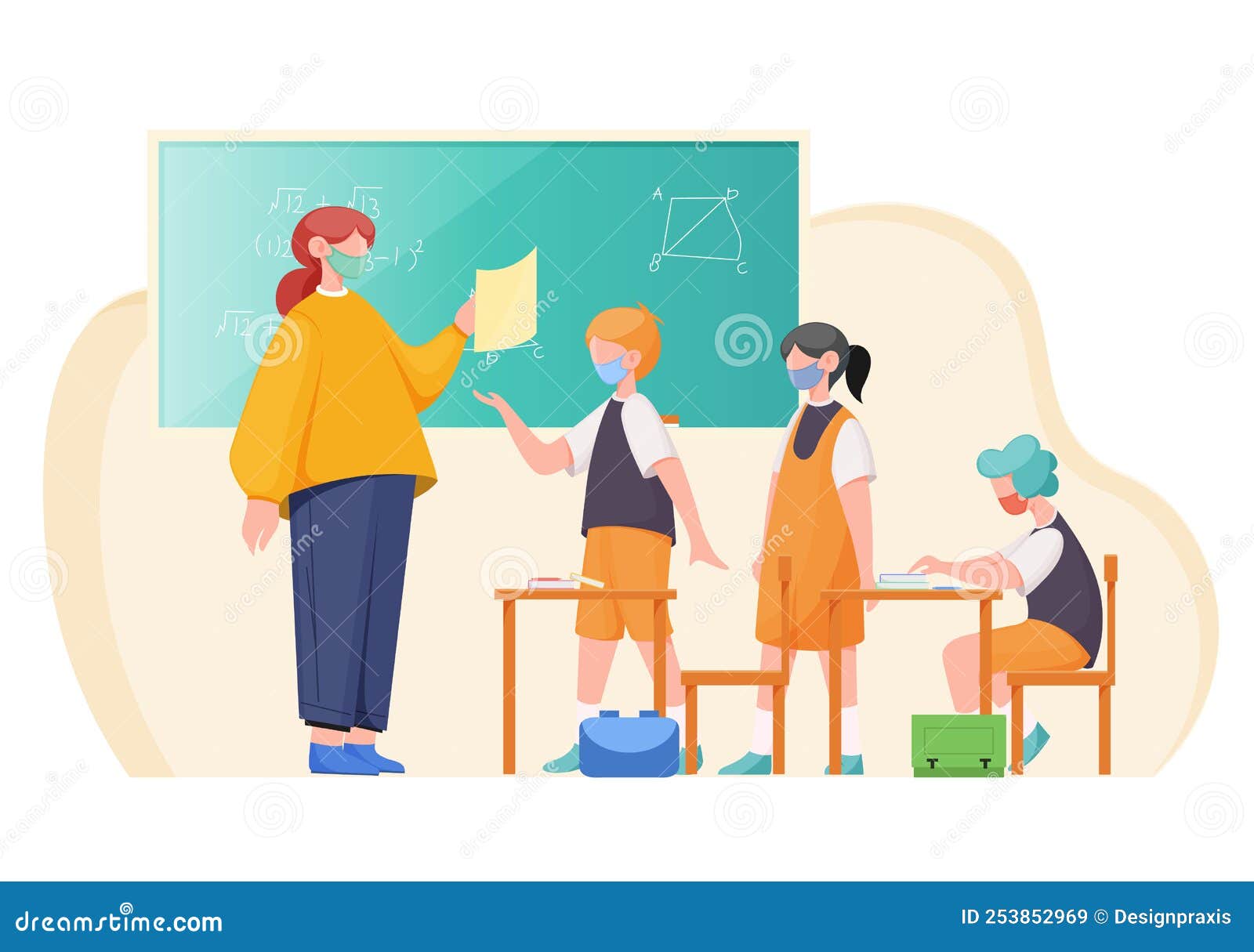 Schools Re-Opening after Covid - Illustration Stock Vector ...