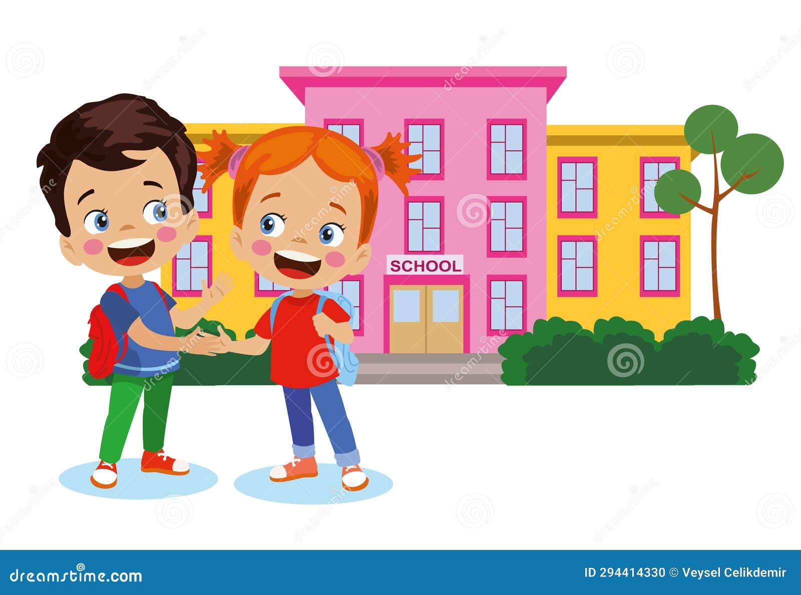 Schoolyard Dating Dialogue Cute Kids Stock Photo - Image of happy ...