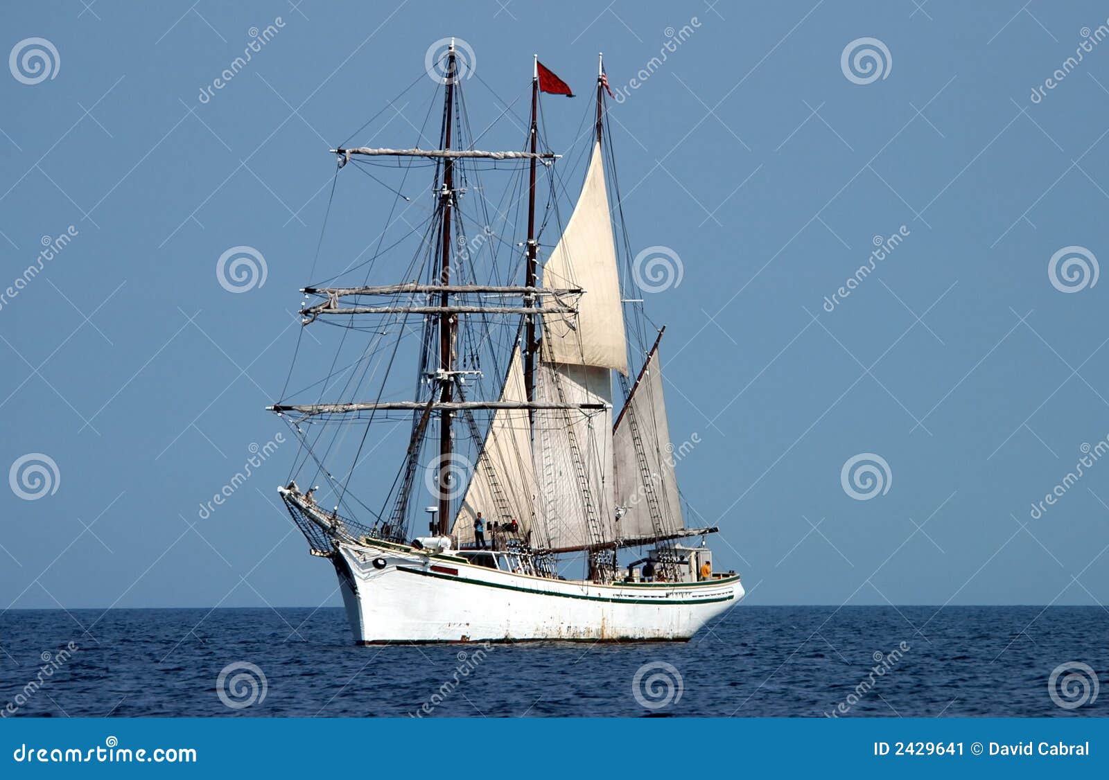 Schooner stock image. Image of masts, boat, waves, sailing - 2429641
